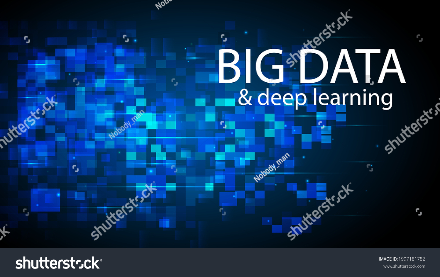Big Data Technology Background Deep Learning Stock Vector (Royalty Free ...