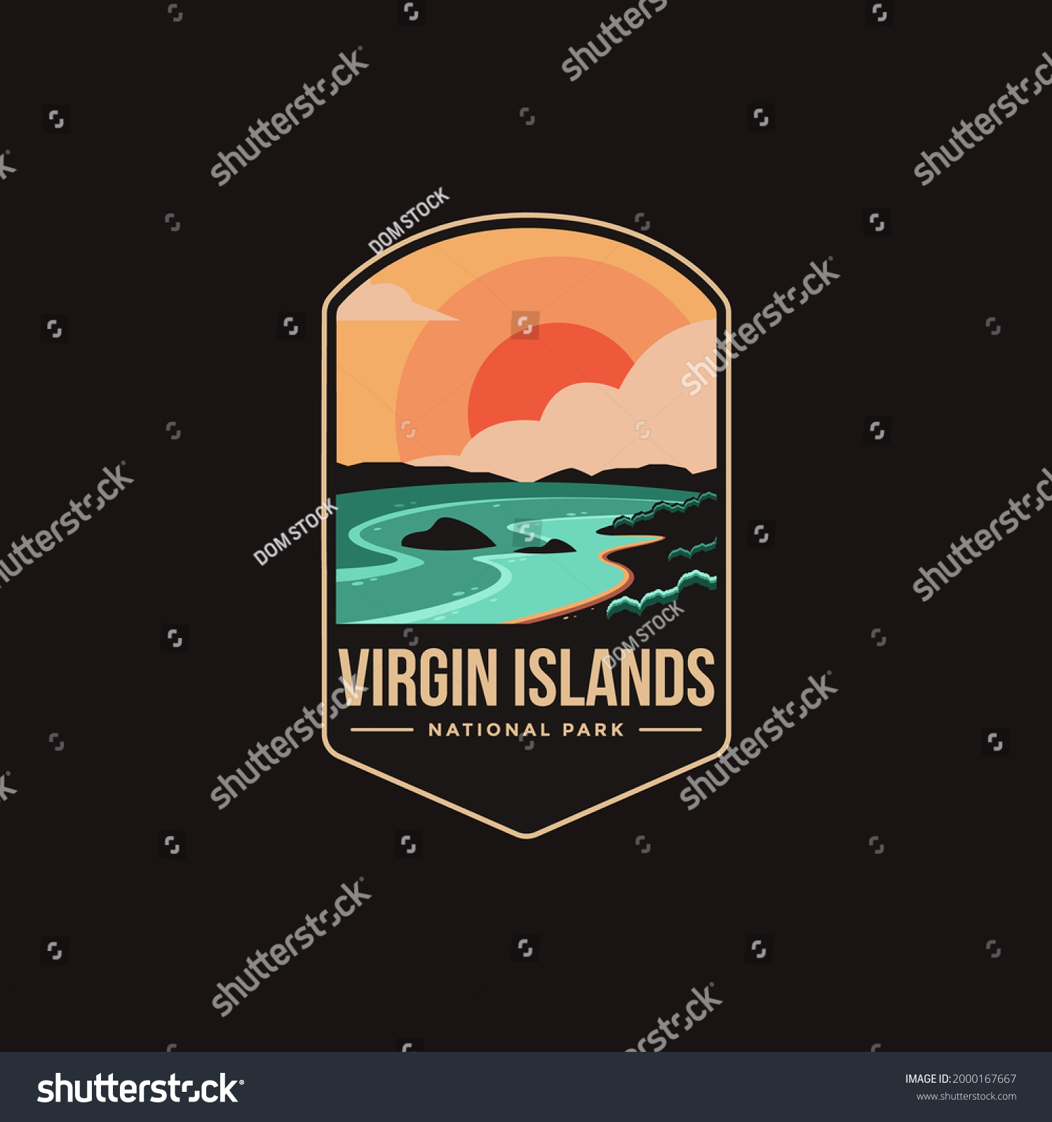 Emblem Sticker Patch Logo Illustration Virgin Stock Vector Royalty