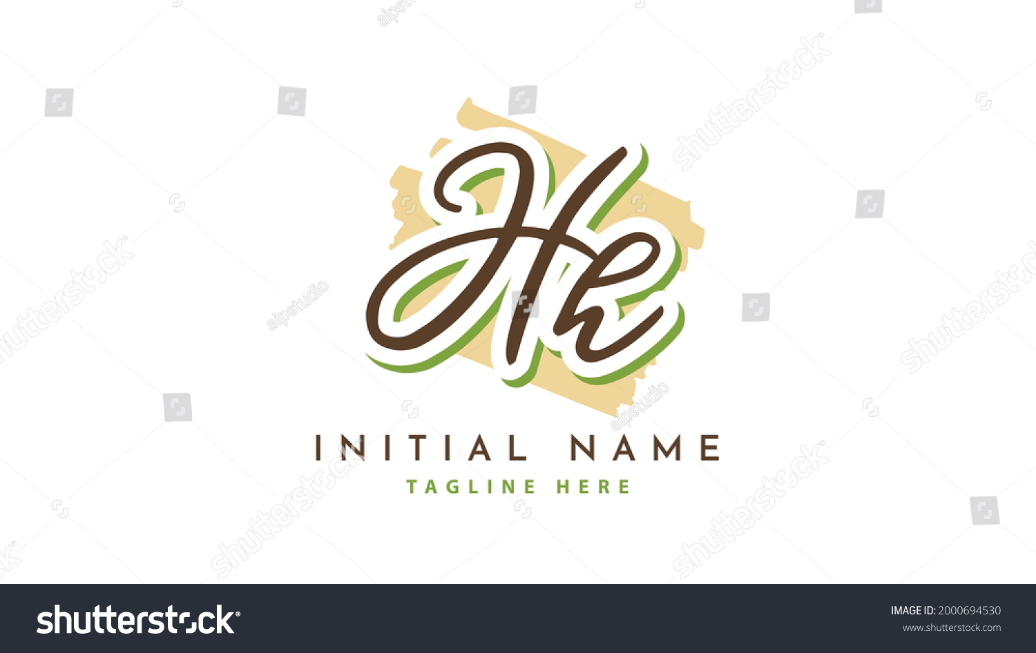 Hh Initials Handwriting Logo Vector Stock Vector (Royalty Free ...