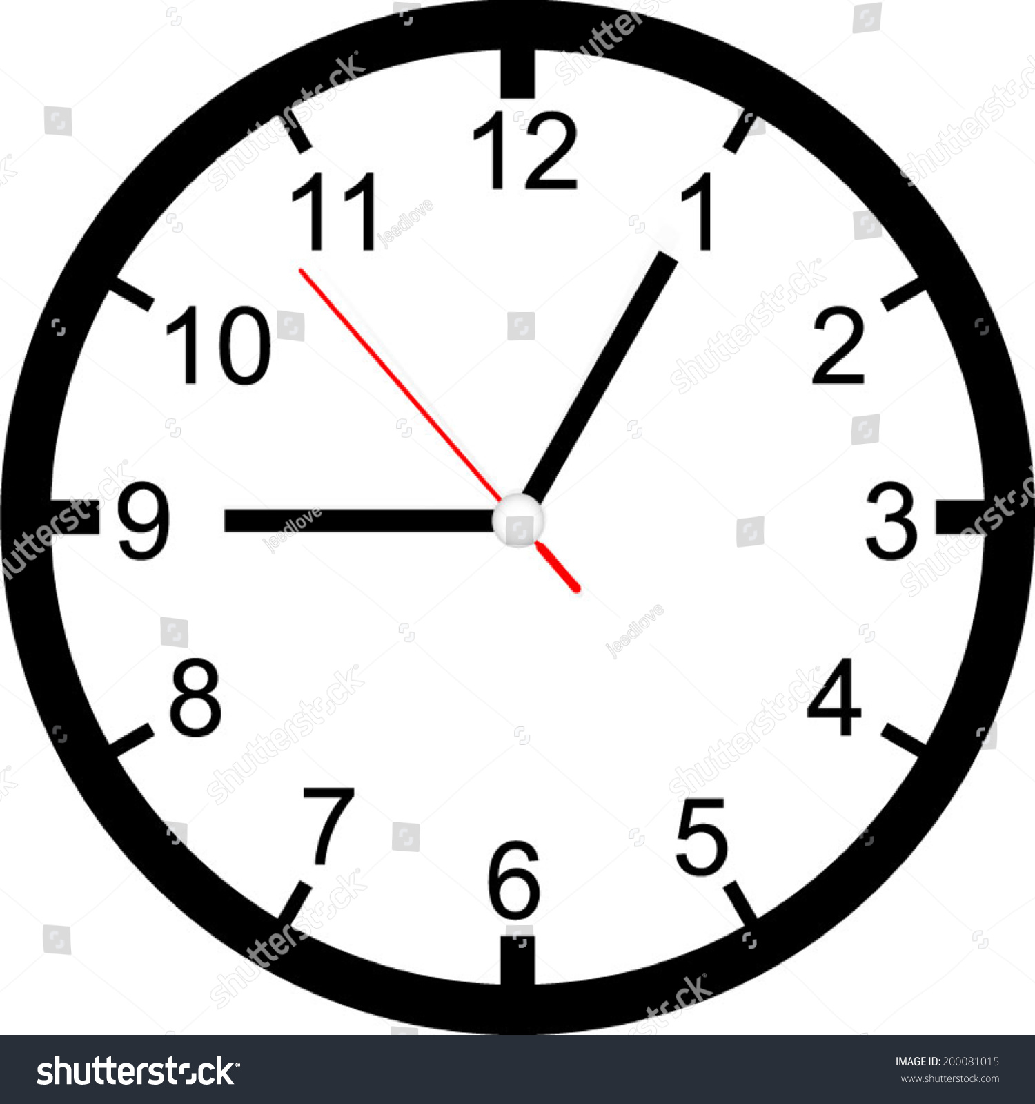 Clock Face Vector Stock Vector (Royalty Free) 200081015 | Shutterstock