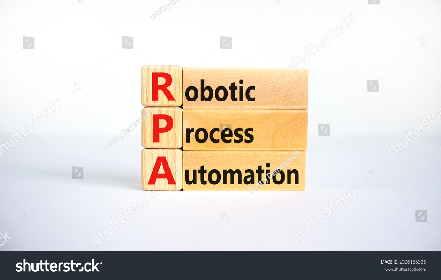 Rpa Robotic Process Automation Symbol Wooden Stock Photo 2006138336 | Shutterstock