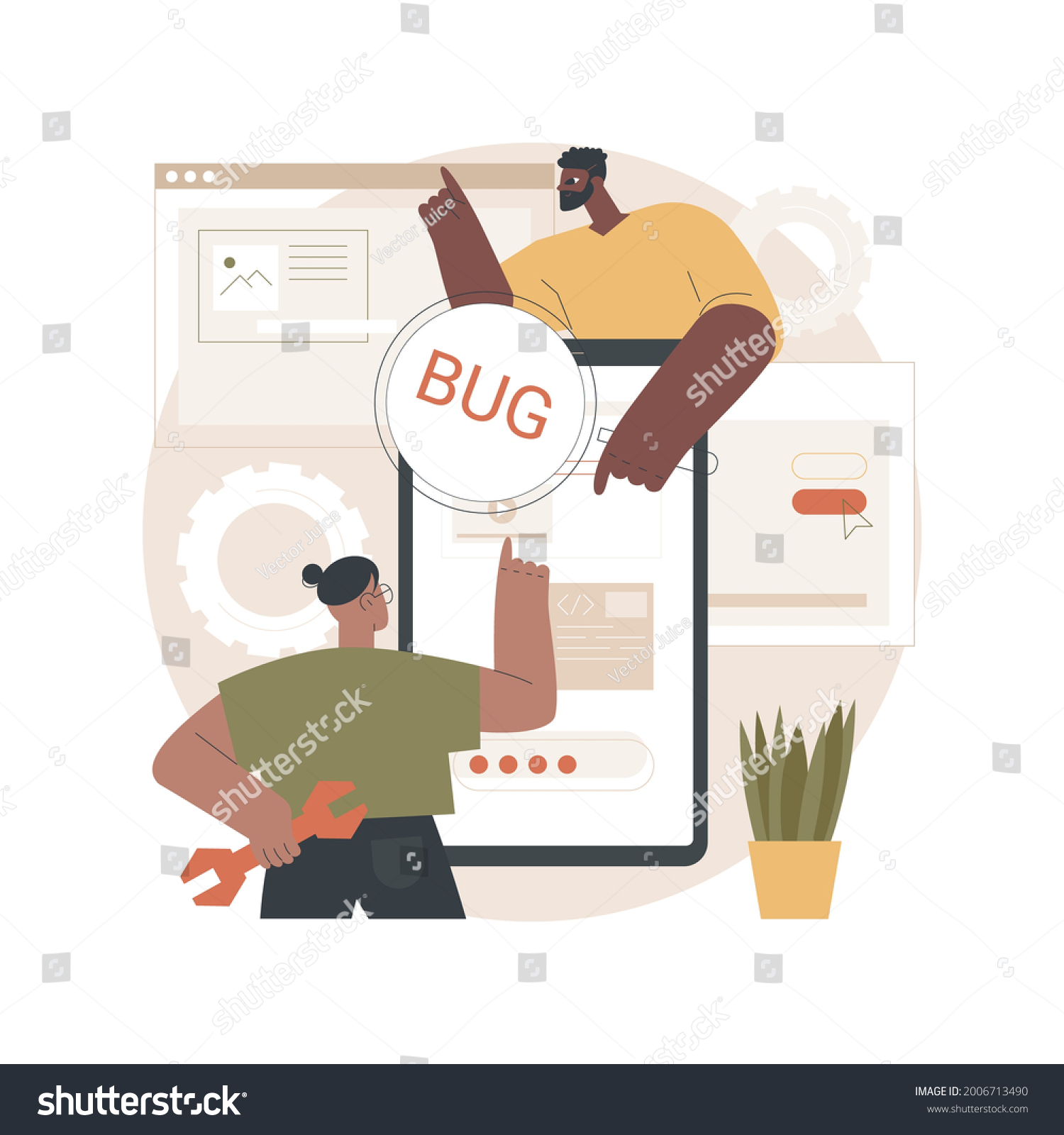 Software Testing Abstract Concept Vector Illustration Stock Vector ...