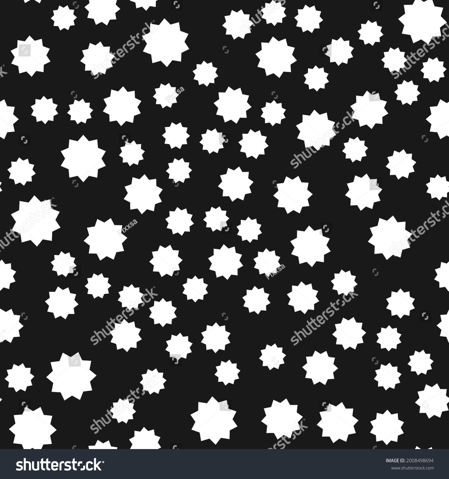 Random Star Shape Pattern Background Seamlessly Stock Vector (Royalty ...