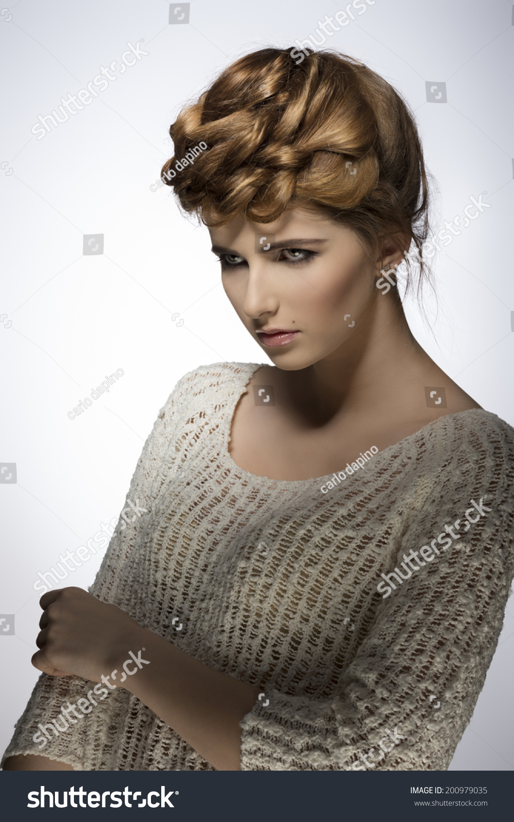 Sexy Girl Fashion Pose Elegant Creative Foto De Stock 200979035 Shutterstock