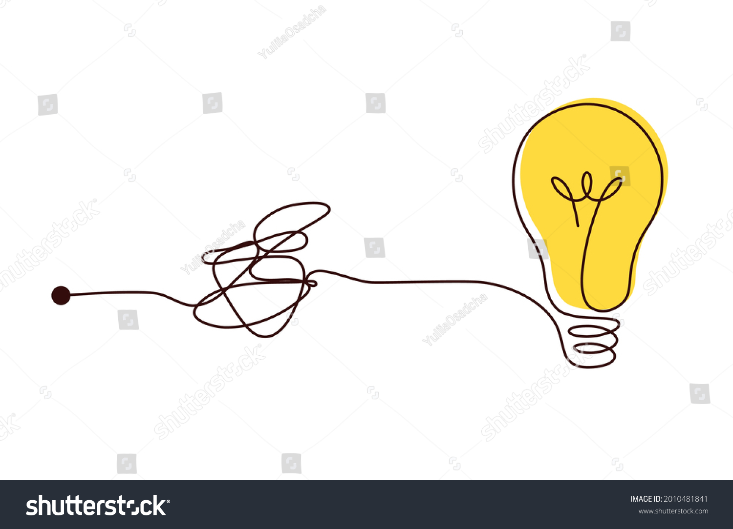 Complex Scribble Lines Knot Simplified Into Stock Vector (Royalty Free ...