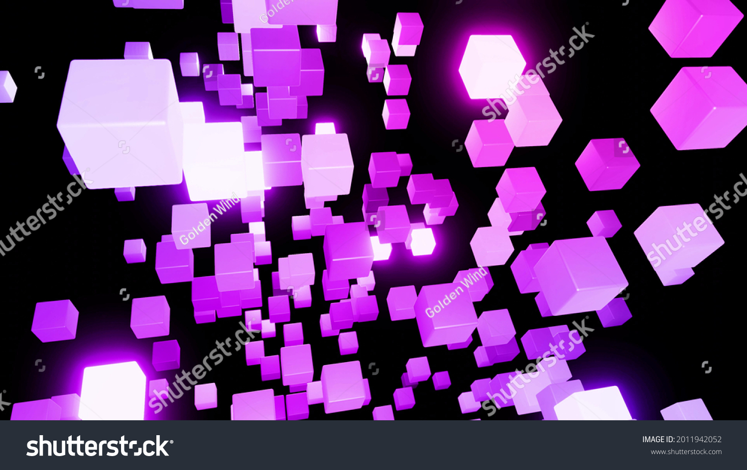 3d Render 3d Abstract Dark Geometric Stock Illustration 2011942052