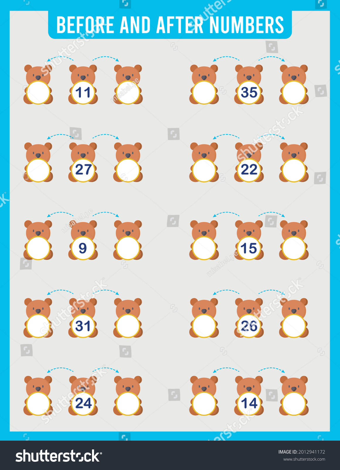 Fill Missing Numbers Before After Range Stock Vector (Royalty Free ...