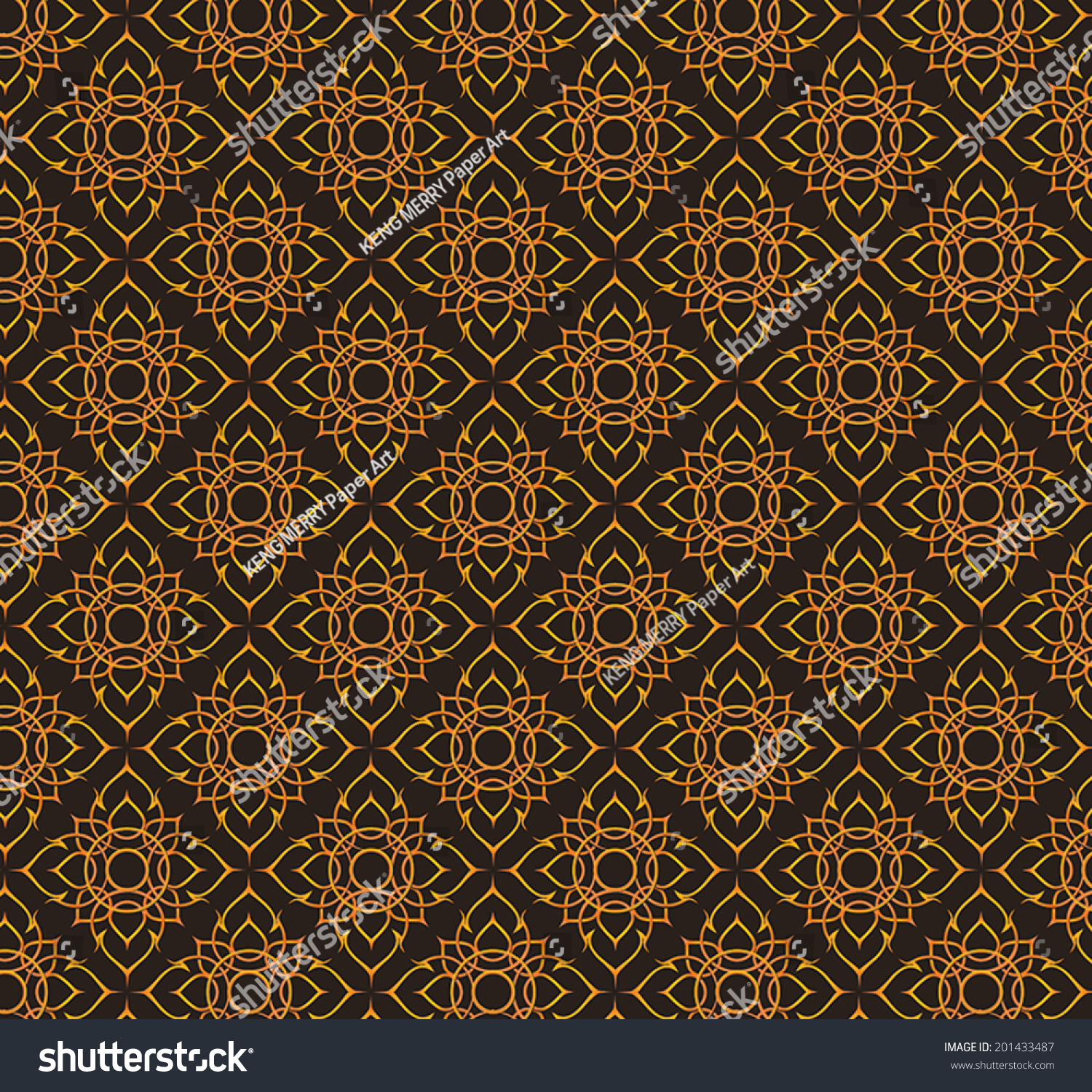 Thai Pattern Background Stock Vector (Royalty Free) 201433487 ...