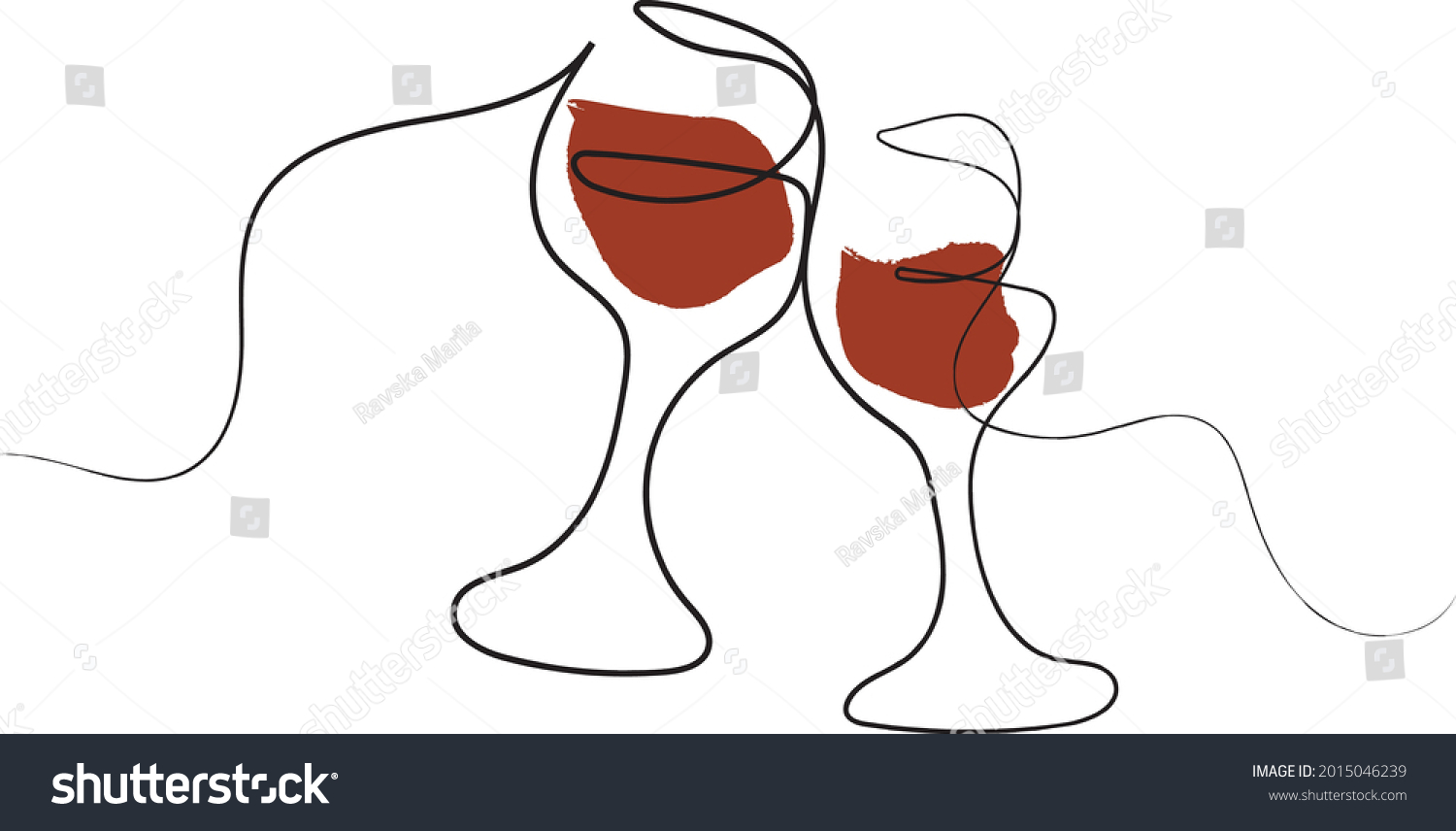 Continuous One Line Drawing Cheers Two Stock Vector Royalty Free