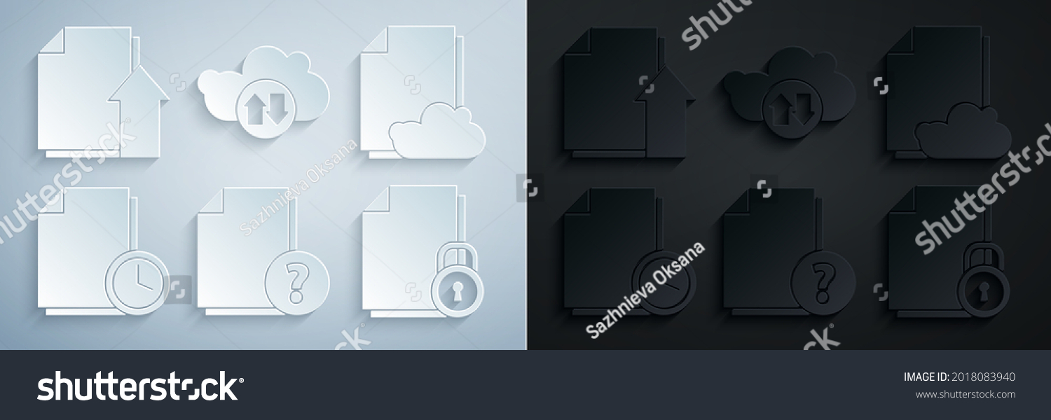 Set Unknown Document Cloud Storage Text Stock Vector (Royalty Free ... Set Unknown Document Cloud Storage Text Stock Vector (Royalty Free ...