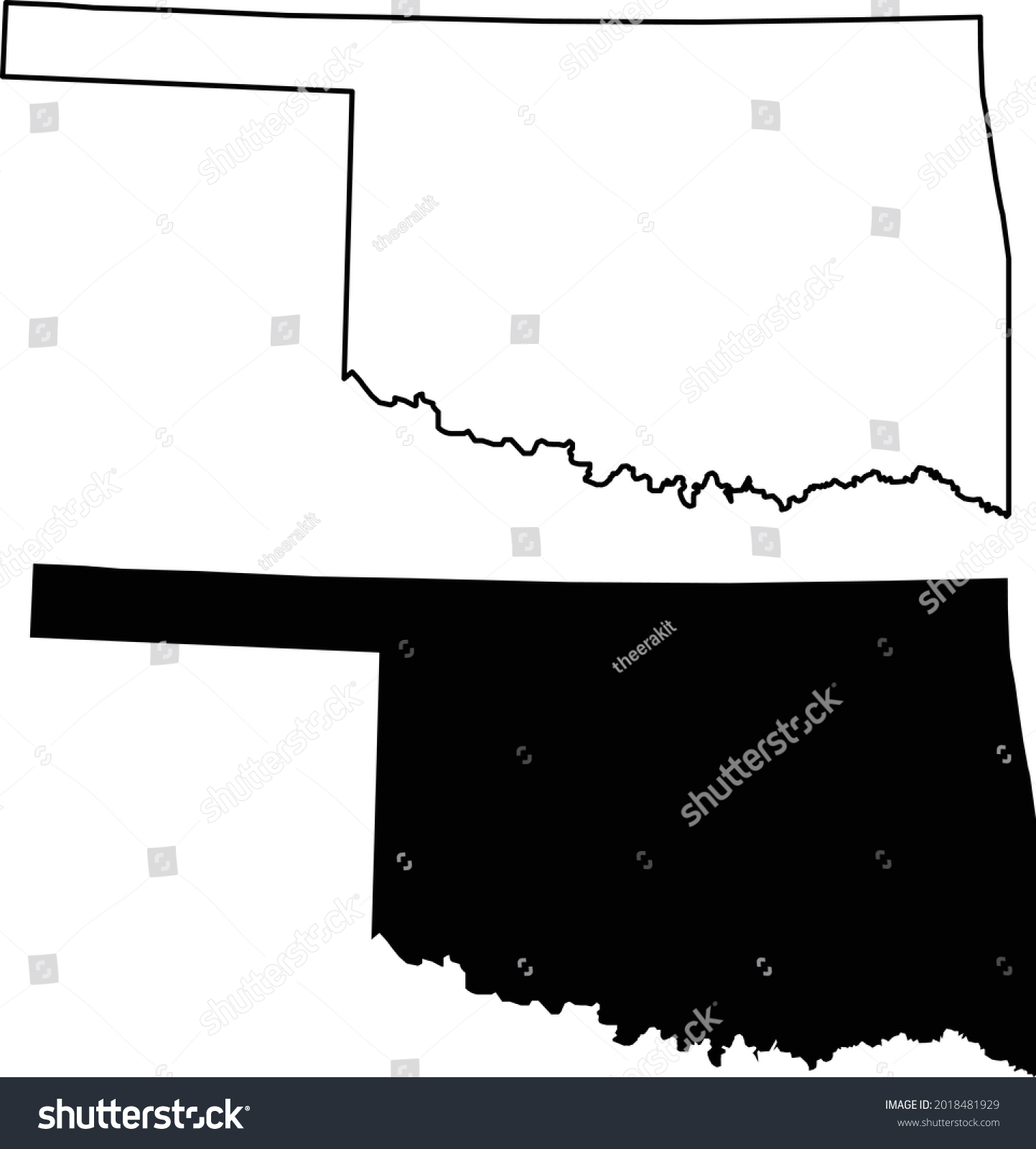 Oklahoma Map On White Backgroud Oklahoma Stock Vector (Royalty Free ... Oklahoma Map On White Backgroud Oklahoma Stock Vector (Royalty Free ...
