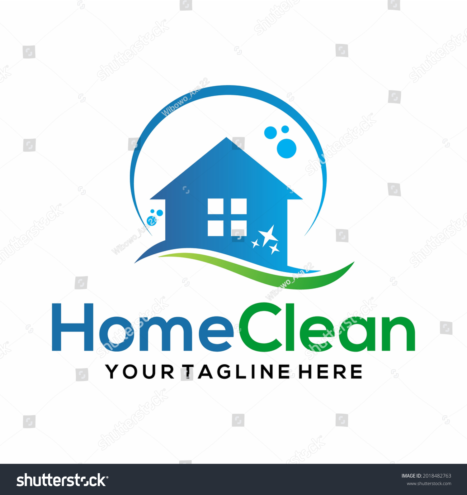 Home Cleaning Logo Icon Design Template Stock Vector (Royalty Free ...