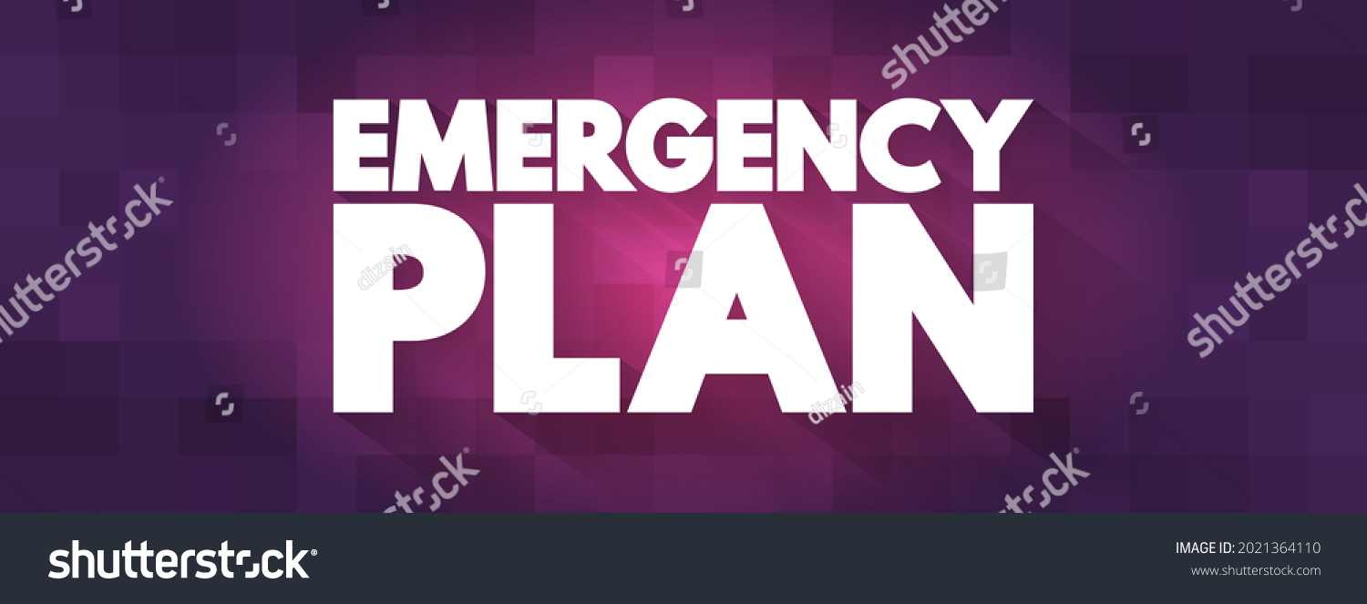 Emergency Plan Specifies Procedures Handling Sudden Stock Vector ... Emergency Plan Specifies Procedures Handling Sudden Stock Vector ...