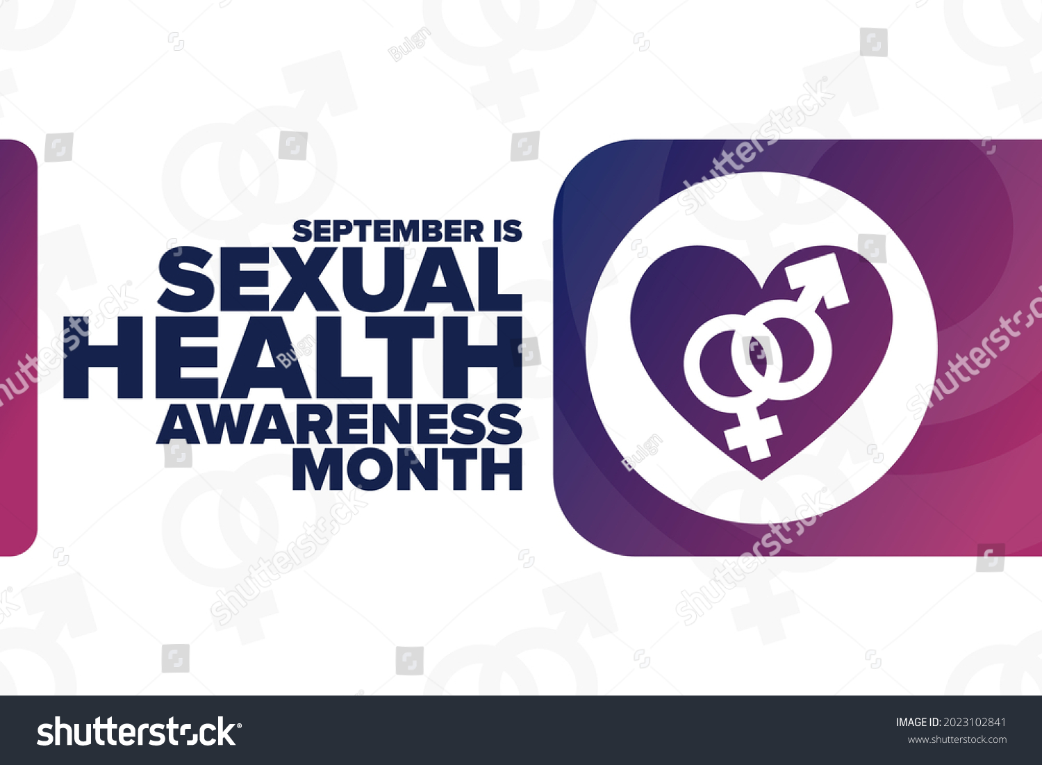 September Sexual Health Awareness Month Holiday Stock Vector Royalty