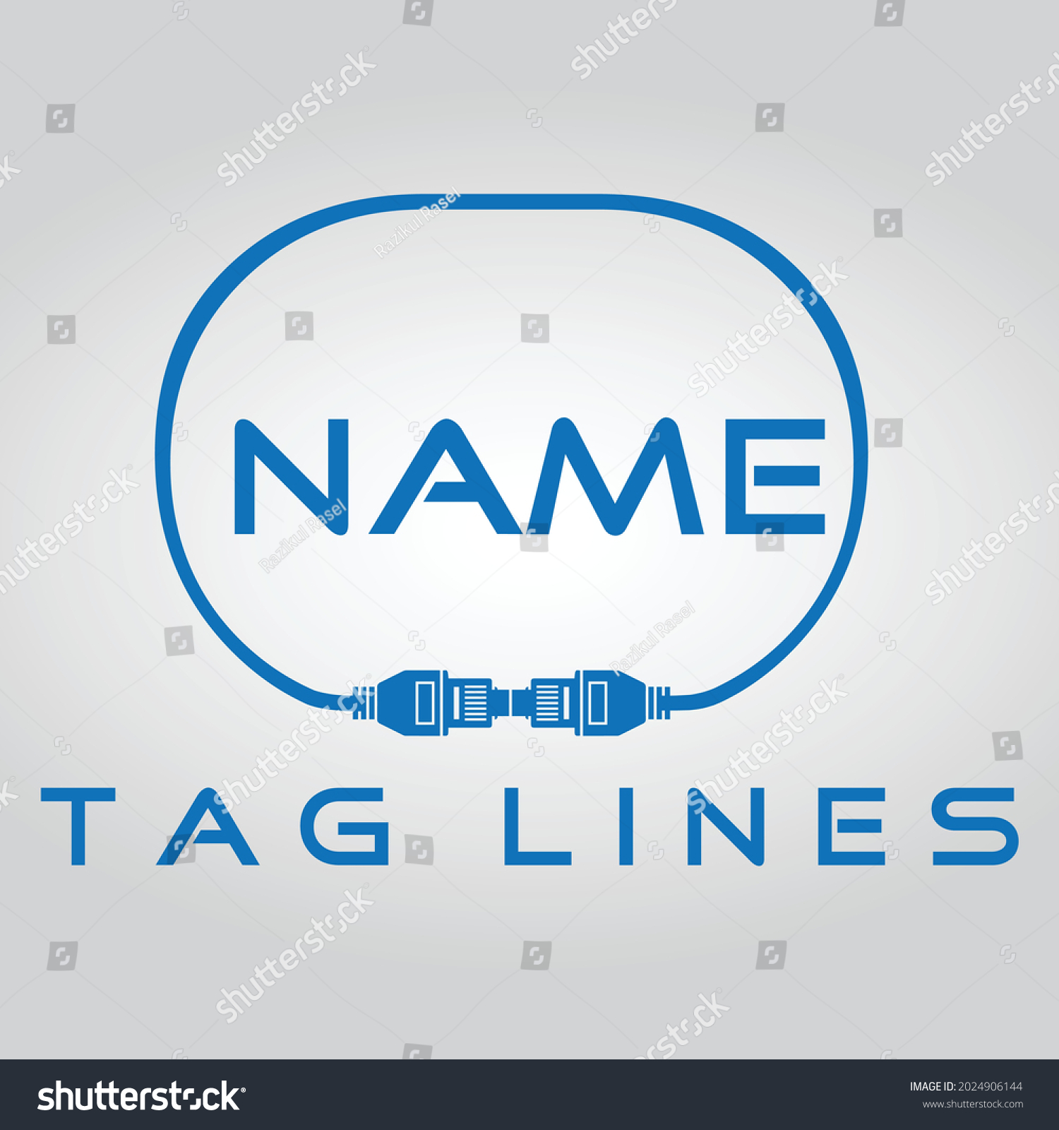 Ethernet Cable Fiber Optic Cable Logo Stock Vector (Royalty Free ...