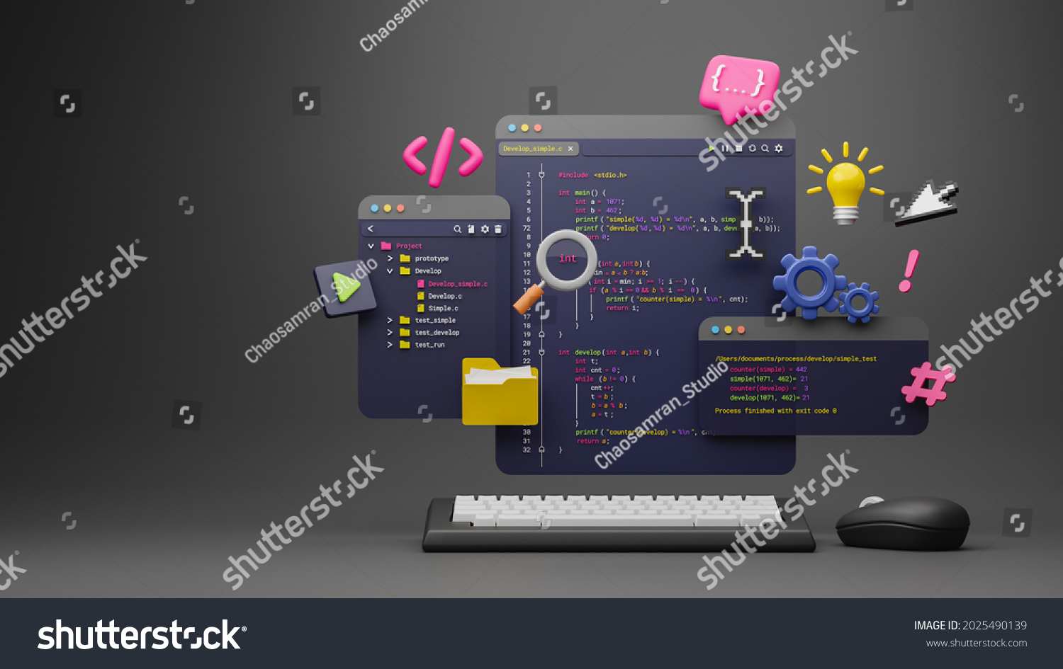 Programmer Developer Typing Script Source Languages Stock Illustration ...
