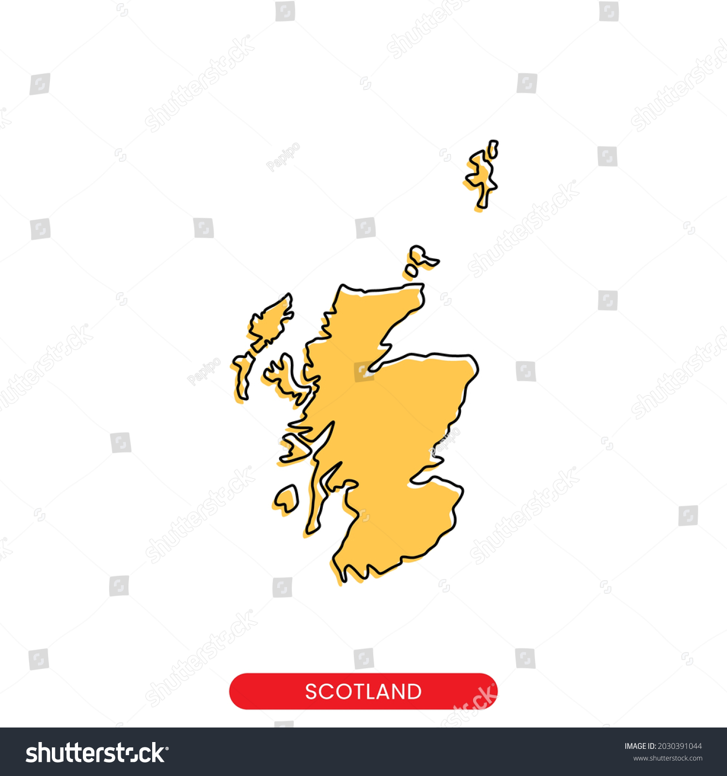Map Scotland Vector Design Template Simple Stock Vector Royalty Free