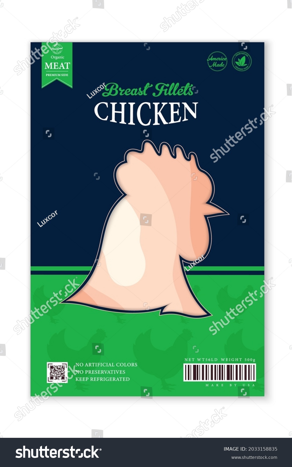 Vector Chicken Meat Packaging Label Design Stock Vector (Royalty Free ... Vector Chicken Meat Packaging Label Design Stock Vector (Royalty Free ...