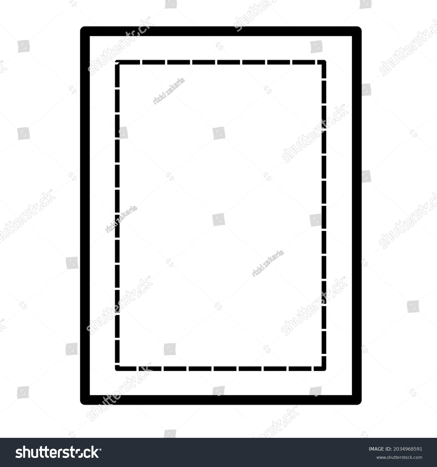 Vector Image Boder Dashed Line Frame Stock Vector (Royalty Free ...