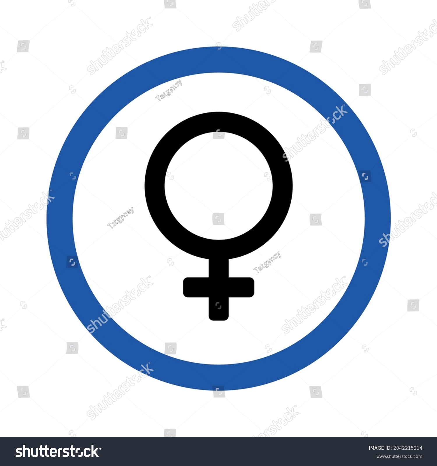 Gender Symbol Female Sex Sign Gender Stock Vector Royalty Free 2042215214 Shutterstock