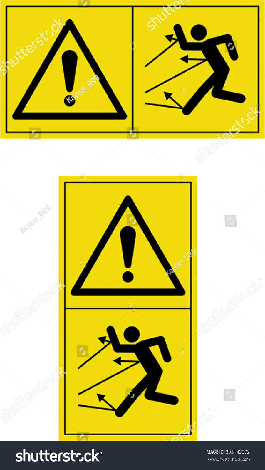 Warning Ejection Objects Stock Vector (Royalty Free) 205142272 ...