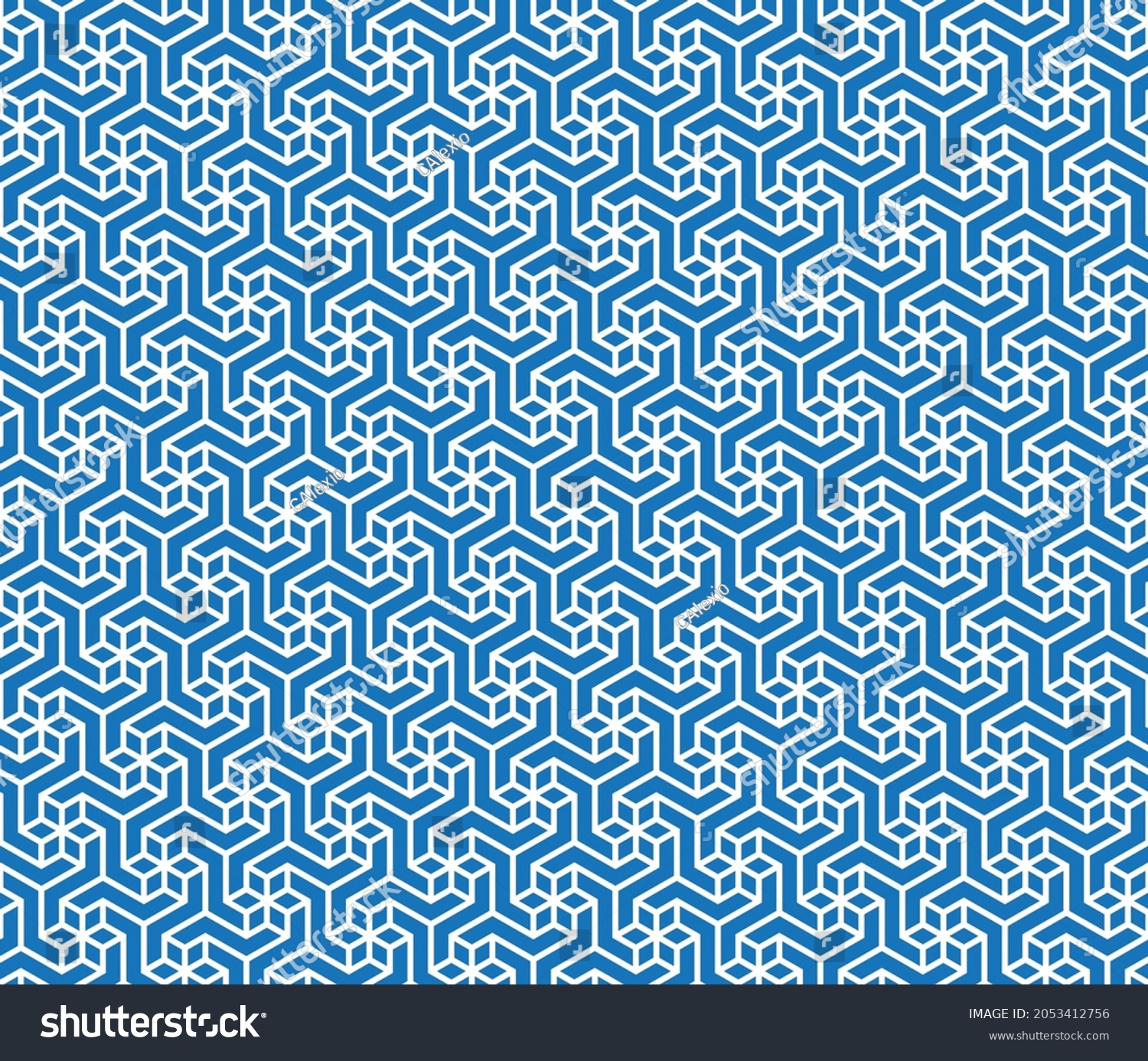 Interlocking Geometric Shapes Repetition On Diagonal Stock Vector ... Interlocking Geometric Shapes Repetition On Diagonal Stock Vector ...