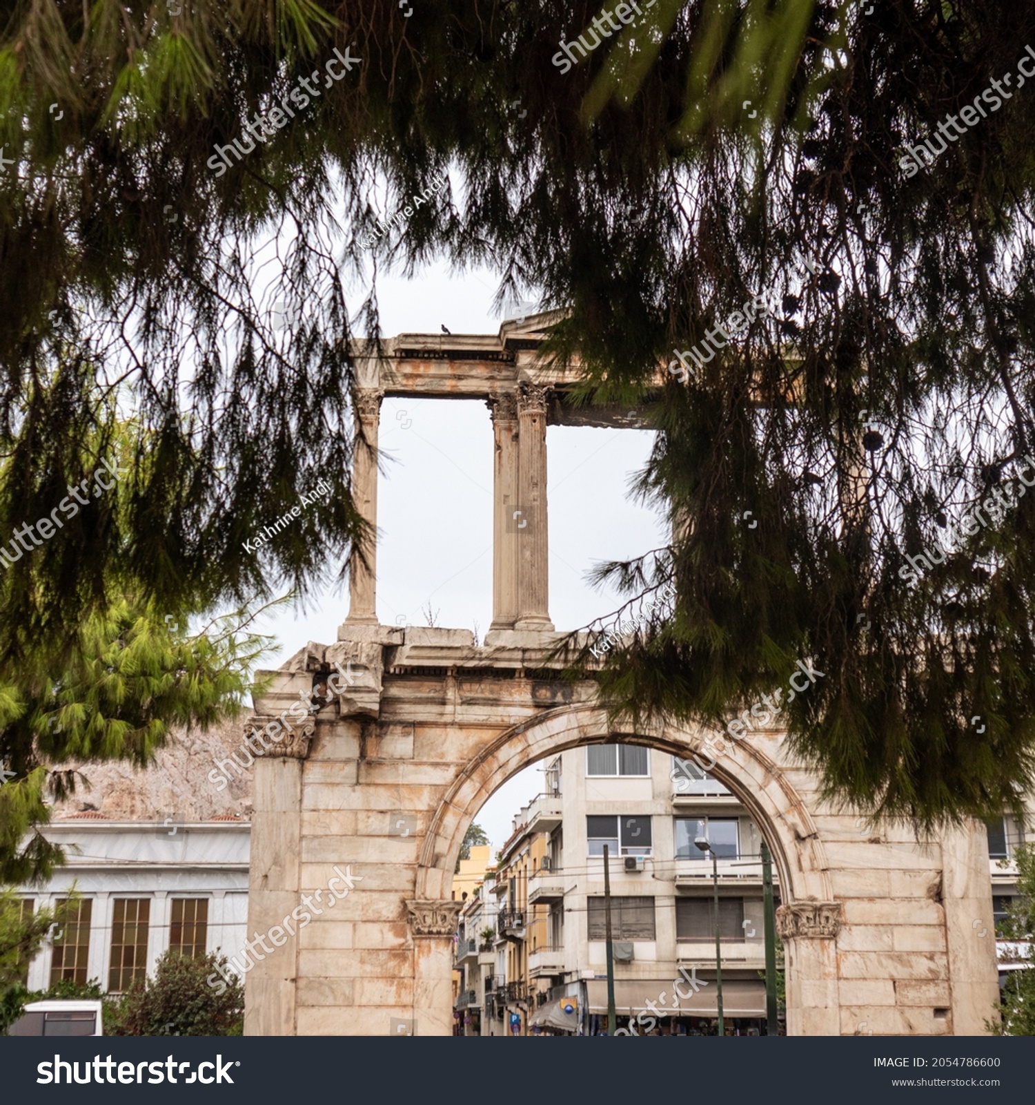 Arch Hadrian View Through Trees Hadrians Stock Photo 2054786600 ... Arch Hadrian View Through Trees Hadrians Stock Photo 2054786600 ...