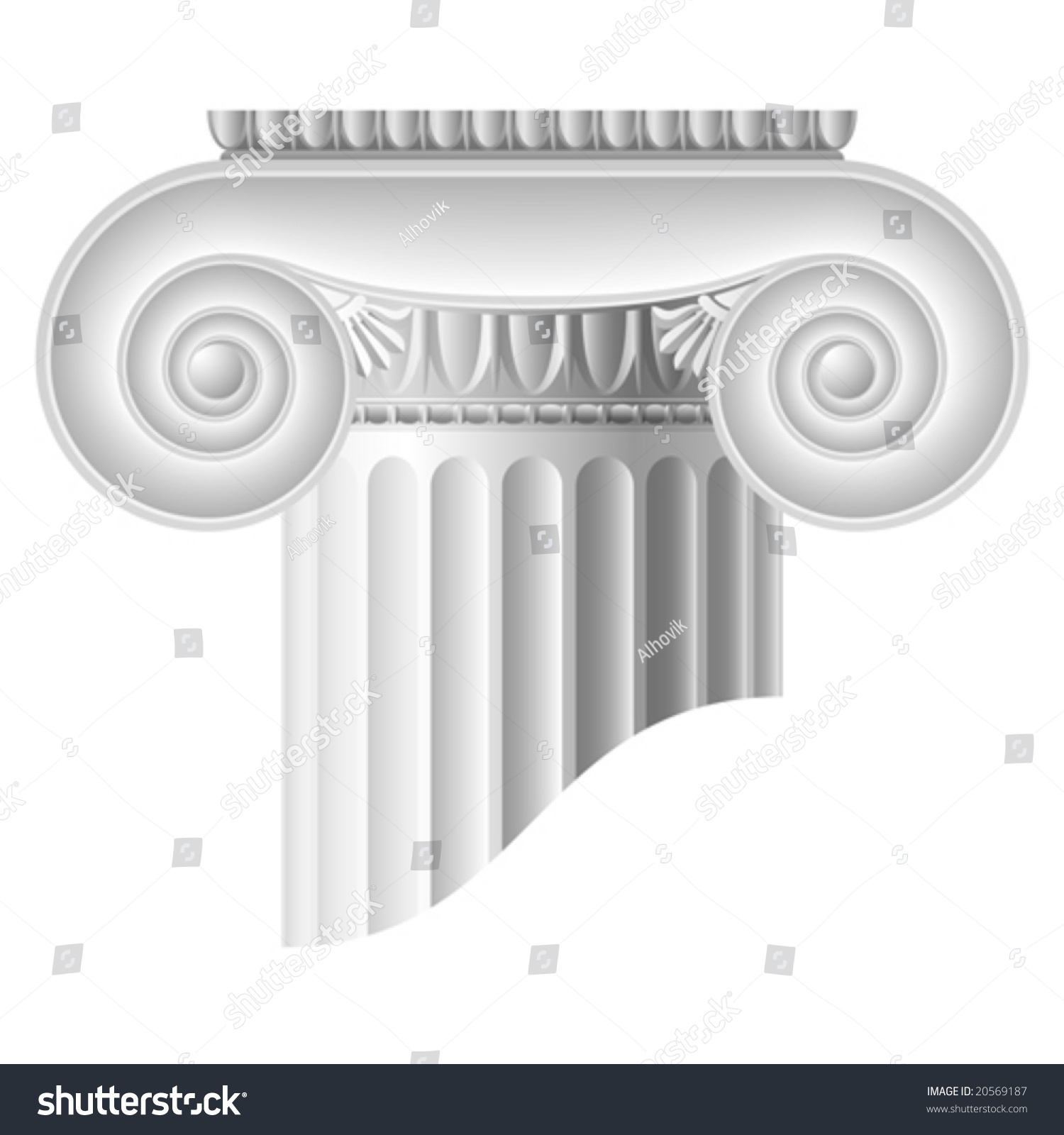 Vector Ionic Column Stock Vector (Royalty Free) 20569187 | Shutterstock