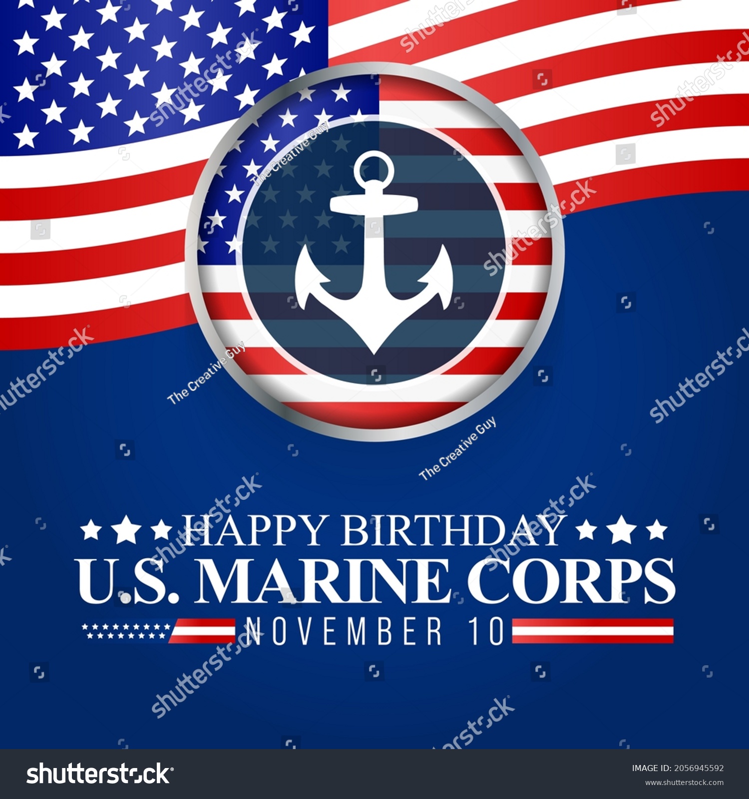 Us Marine Corps Birthday Observed Every Stock Vector Royalty Free