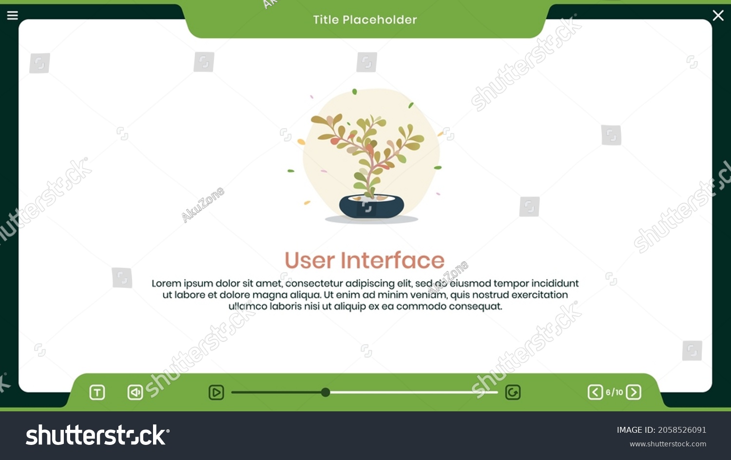 Template Assessment User Interface Elearning Layout Stock Vector ...