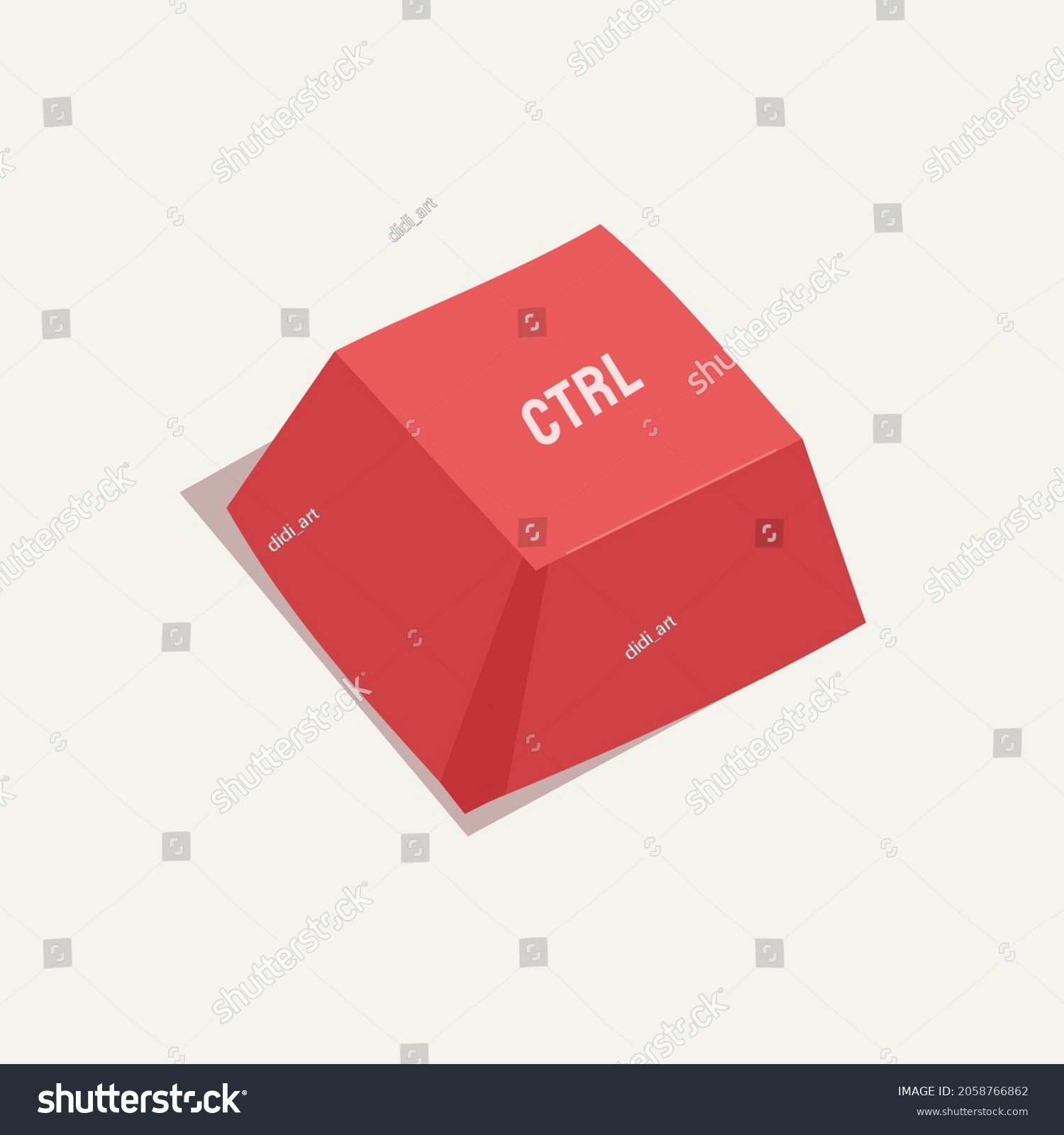 Ctrl Red Button Keyboard Ctrl Button Stock Vector (Royalty Free ...