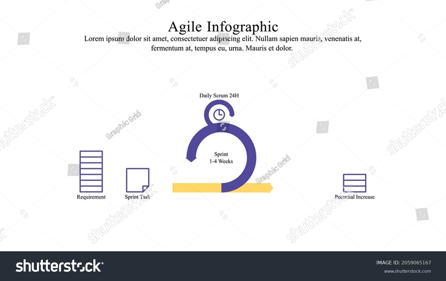 Infographic Presentation Template Agile Methodology Helps Stock Vector ...