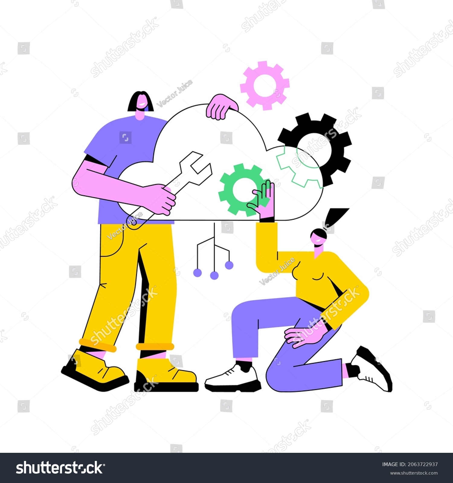 Cloud Engineering Abstract Concept Vector Illustration Stock Vector (Royalty Free) 2063722937 ...