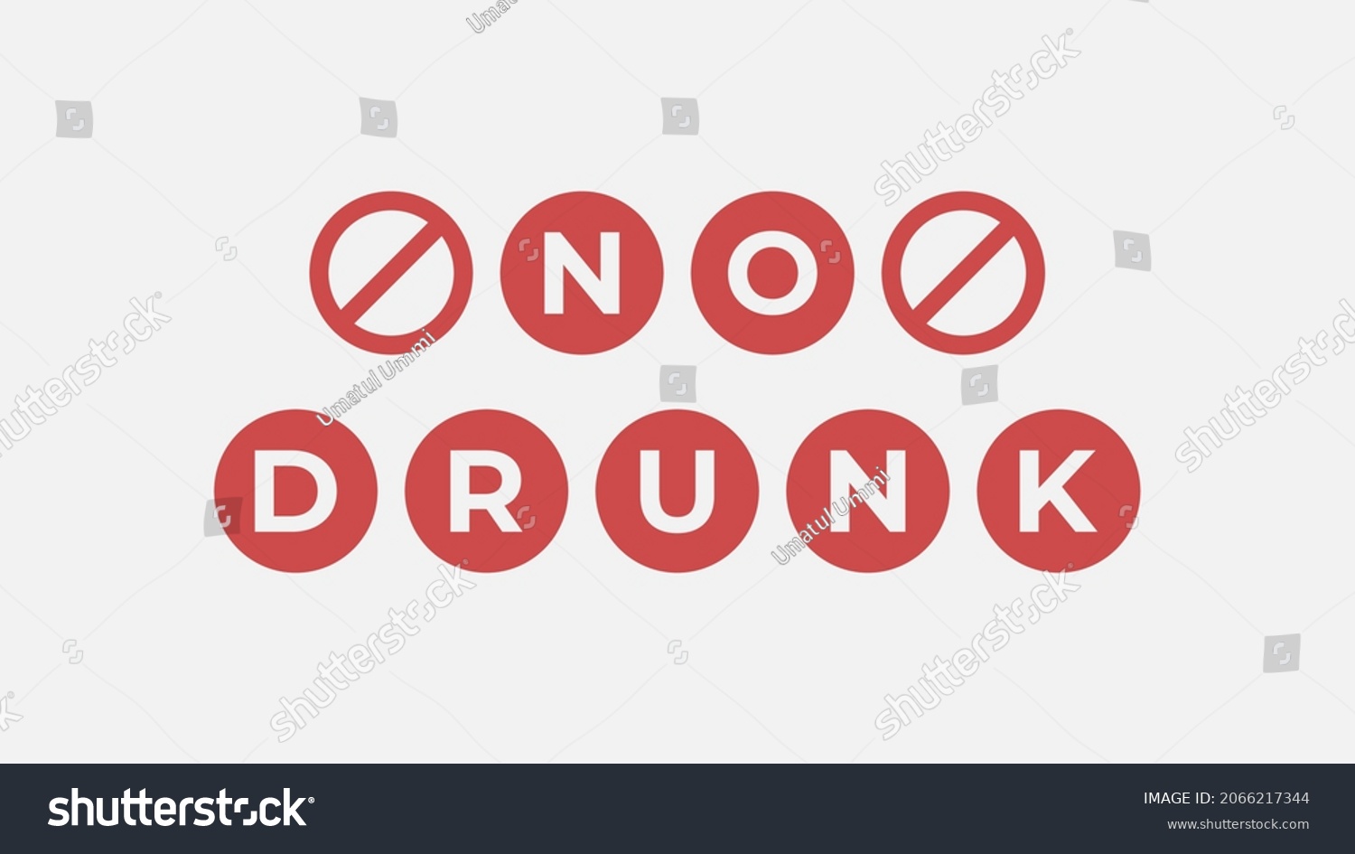 No Drunk Simple Text Circle Icon Stock Vector Royalty Free 2066217344 Shutterstock