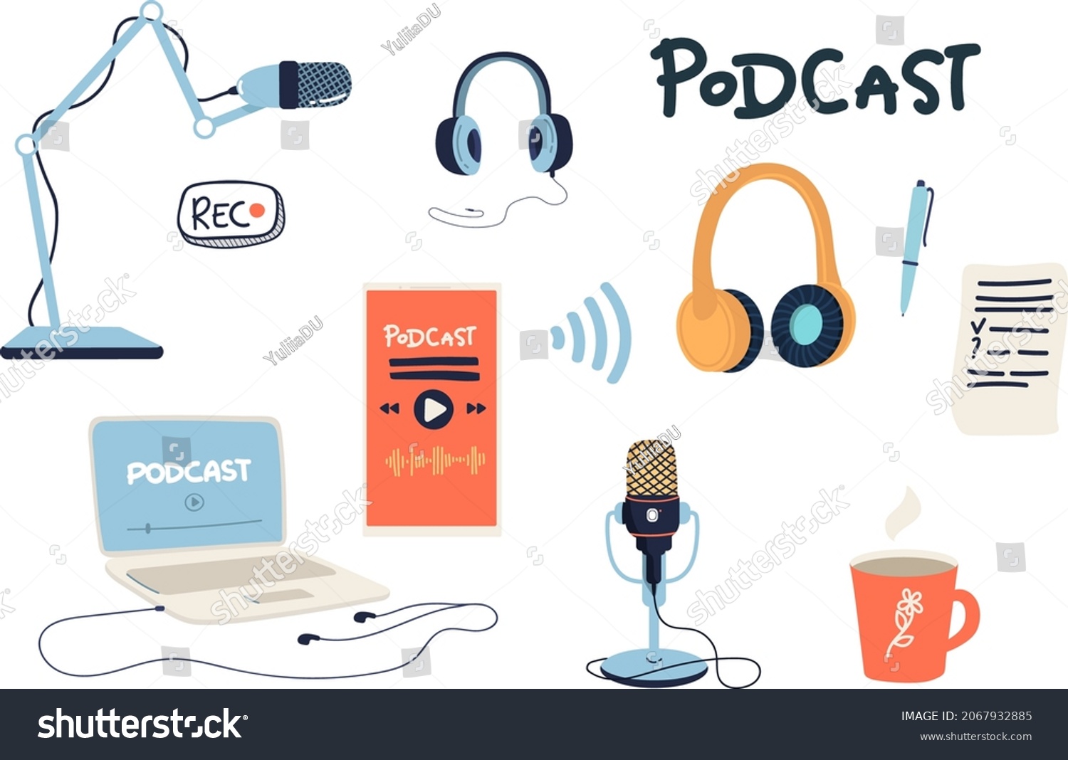 Podcast Show Vector Flat Cartoon Illustration Stock Vector (Royalty ... Podcast Show Vector Flat Cartoon Illustration Stock Vector (Royalty ...
