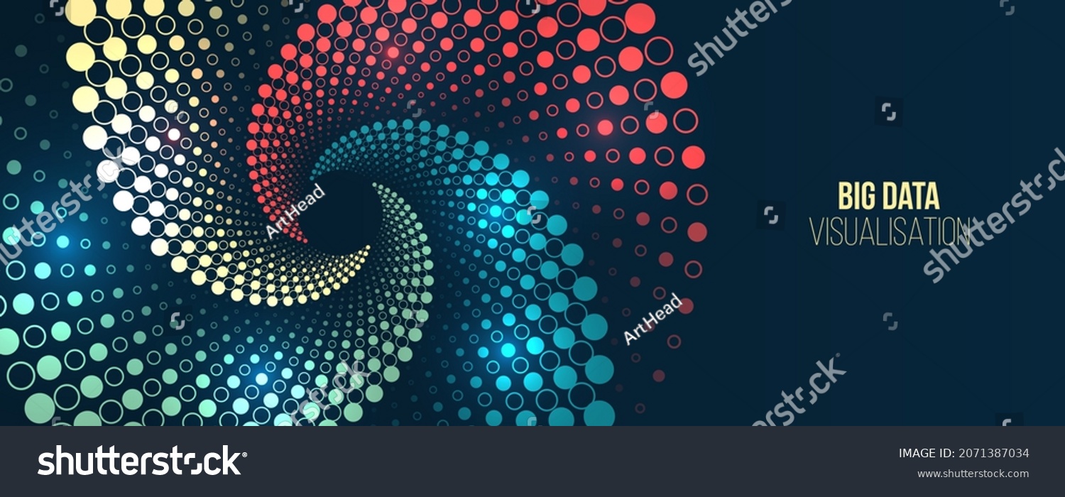 Big Data Visualization Processing Data Arrays: immagine vettoriale ... Big Data Visualization Processing Data Arrays: immagine vettoriale ...