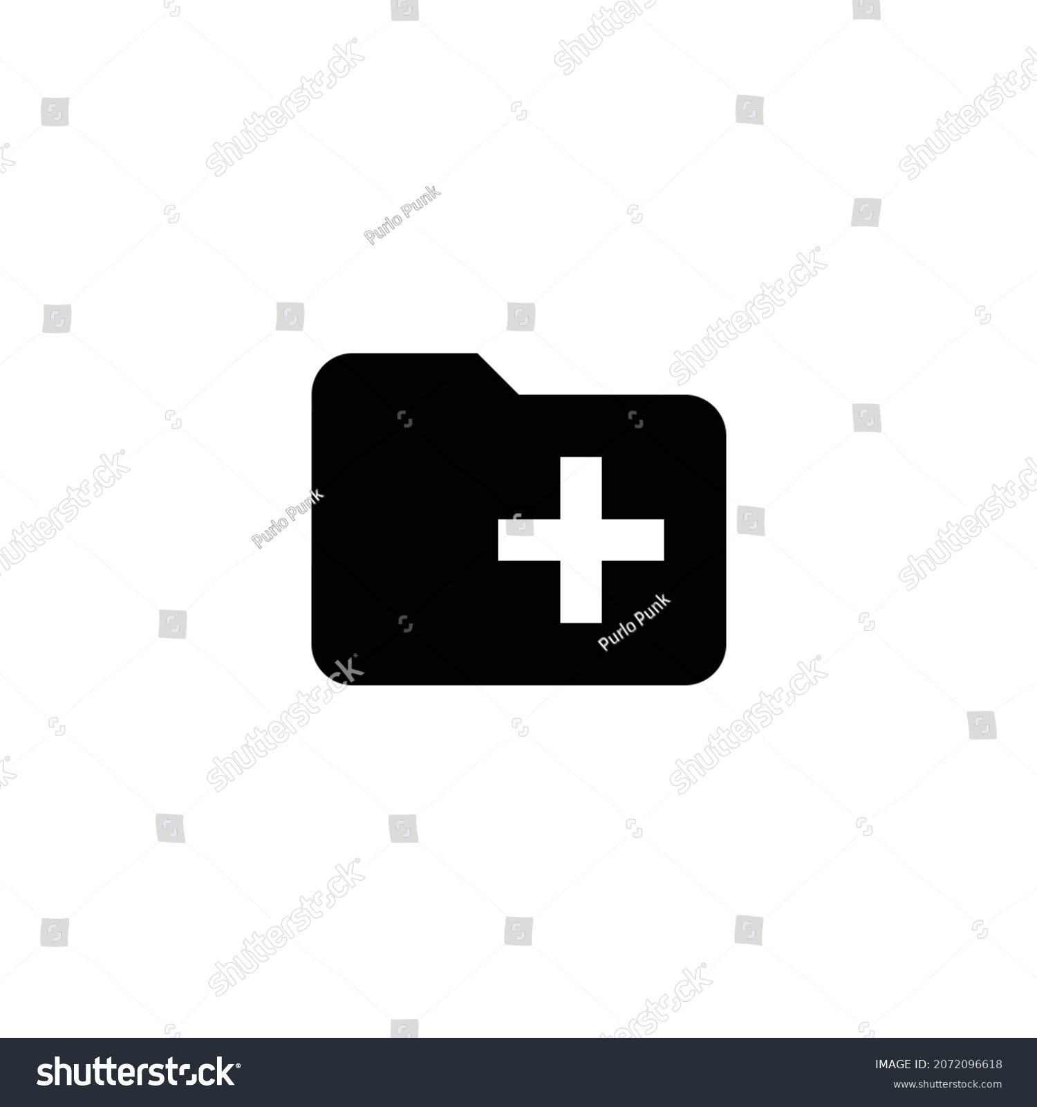 Create New Folder Icon Flat Style: vetor stock (livre de direitos ... Create New Folder Icon Flat Style: vetor stock (livre de direitos ...