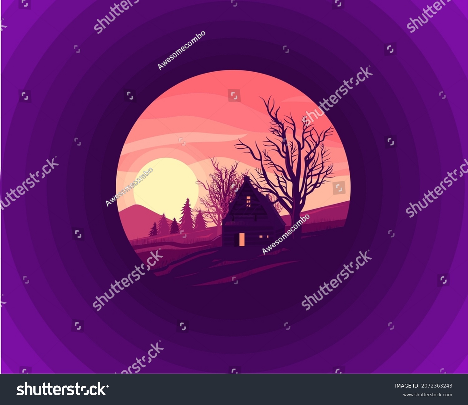 Window Into Fairy Tale Stock Vector (Royalty Free) 2072363243 ...