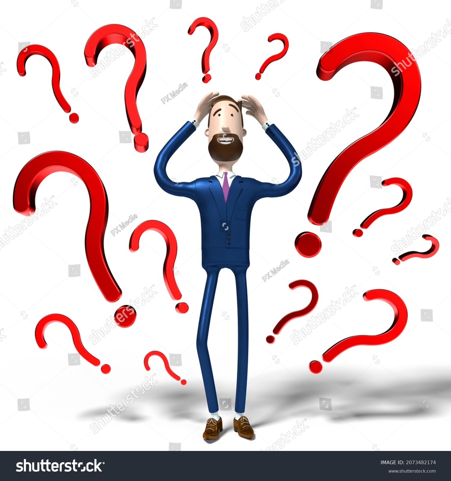 Handsome Cartoon Businessman Question Mark Signs Stock Illustration ... Handsome Cartoon Businessman Question Mark Signs Stock Illustration ...