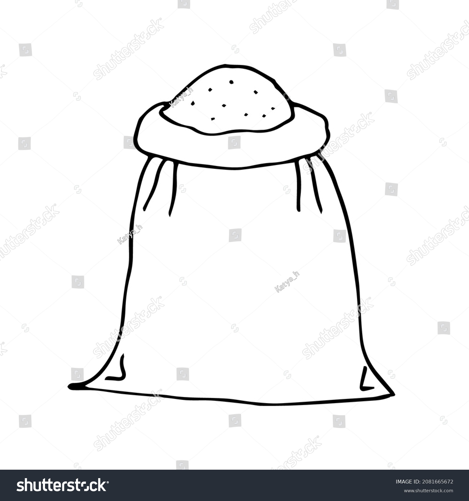 Flour Bag Vector Illustration Hand Drawing Stock Vector (Royalty Free ... Flour Bag Vector Illustration Hand Drawing Stock Vector (Royalty Free ...