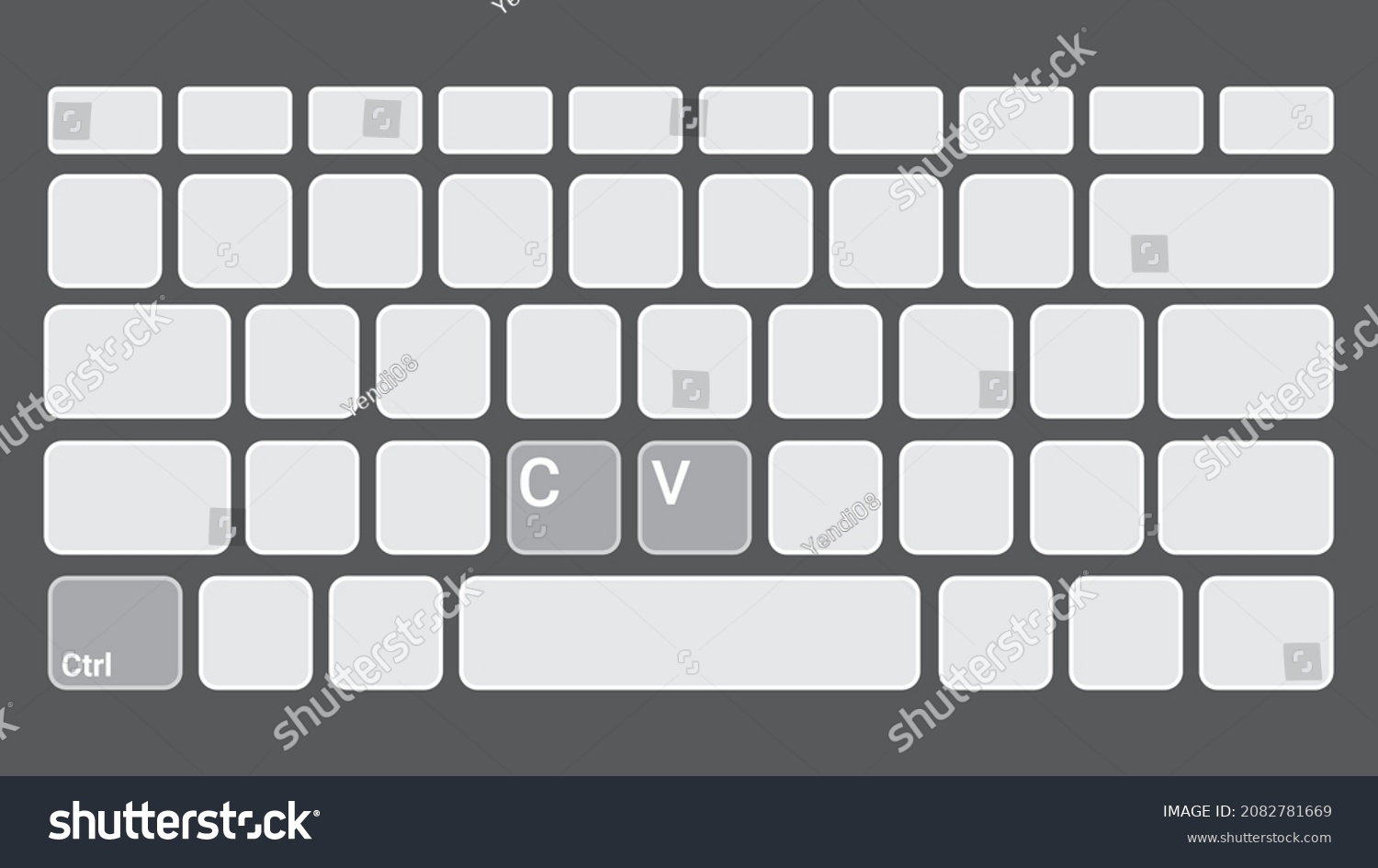 Keyboard Keys Ctrl C Ctrl V Stock Vector (Royalty Free) 2082781669 ...