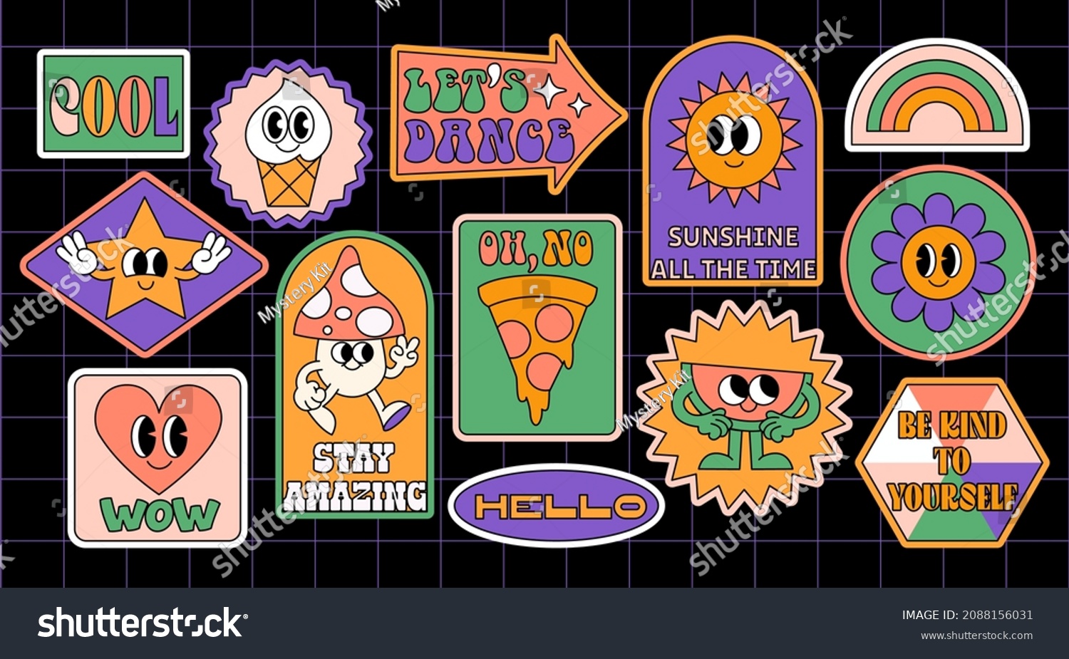 Fun Groovy Retro Clipart Elements Set 库存矢量图(免版税)2088156031 | Shutterstock Fun Groovy Retro Clipart Elements Set 库存矢量图(免版税)2088156031 | Shutterstock