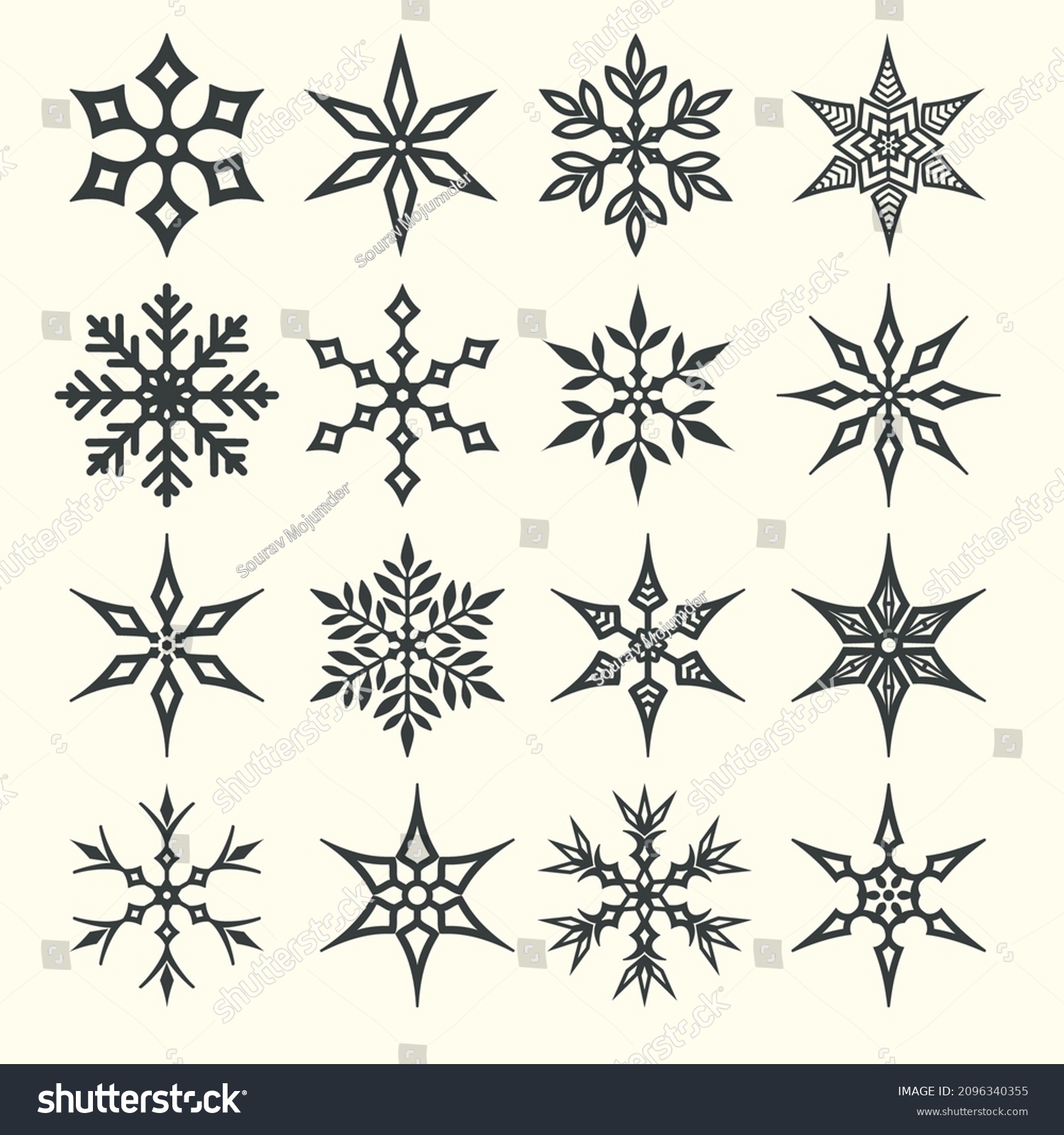 Snowflake Icons Collection Free Vector Stock Vector (Royalty Free ... Snowflake Icons Collection Free Vector Stock Vector (Royalty Free ...