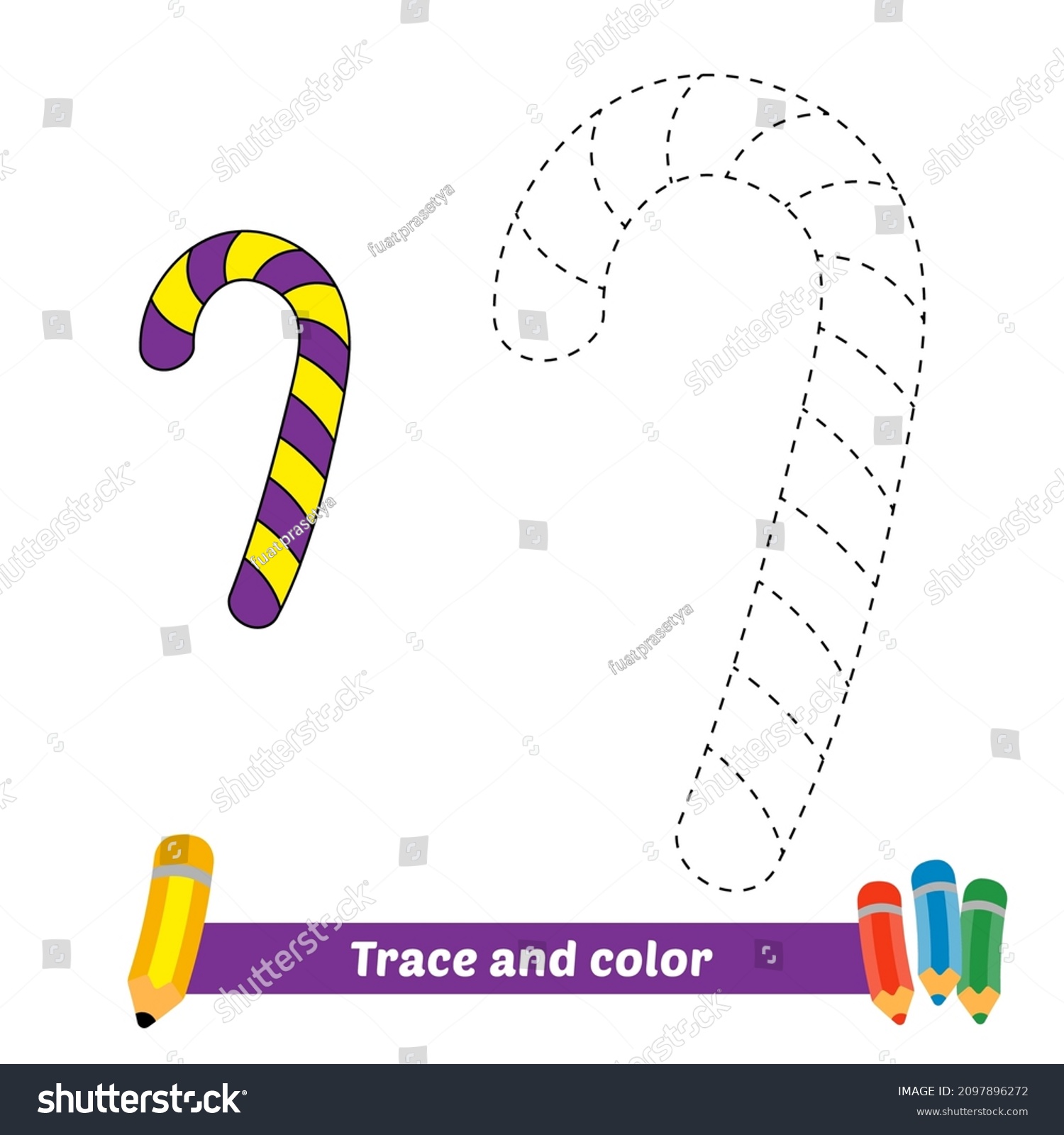 Trace Color Kids Candy Vector Stock Vector (Royalty Free) 2097896272 ... Trace Color Kids Candy Vector Stock Vector (Royalty Free) 2097896272 ...