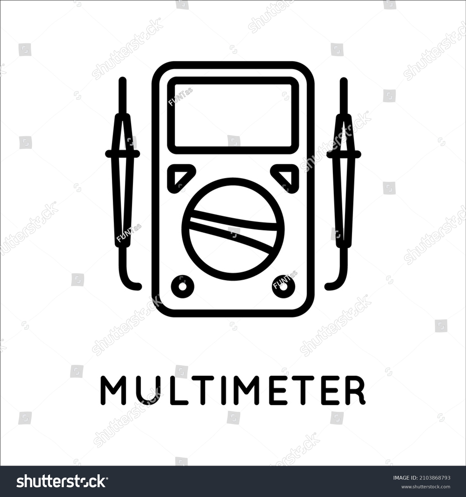 Digital Multimeter Line Icon Tester Measuring Stock Vector (Royalty ... Digital Multimeter Line Icon Tester Measuring Stock Vector (Royalty ...