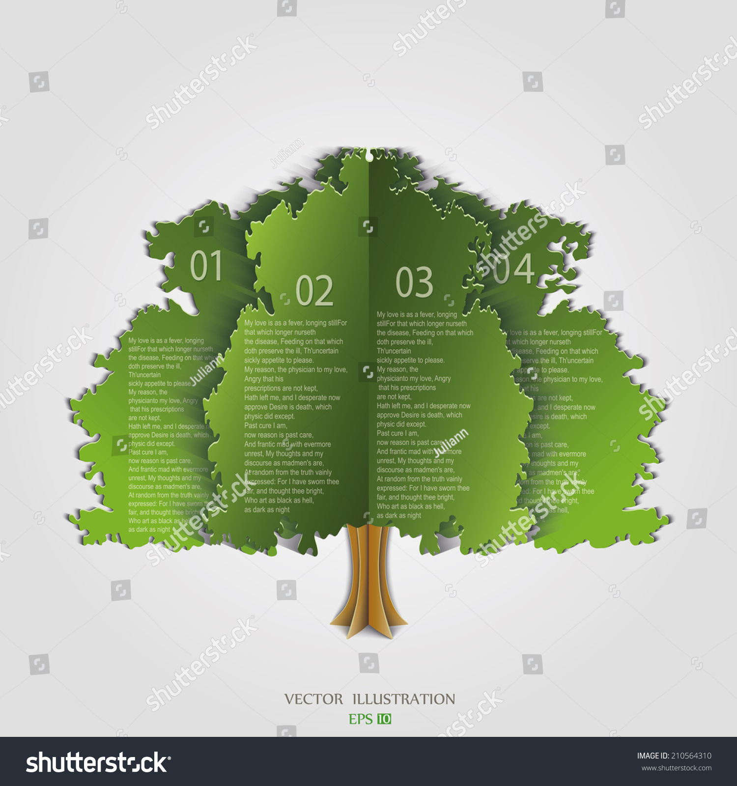 Infographic Ecology Concept Design Tree Stock Vector Royalty Free
