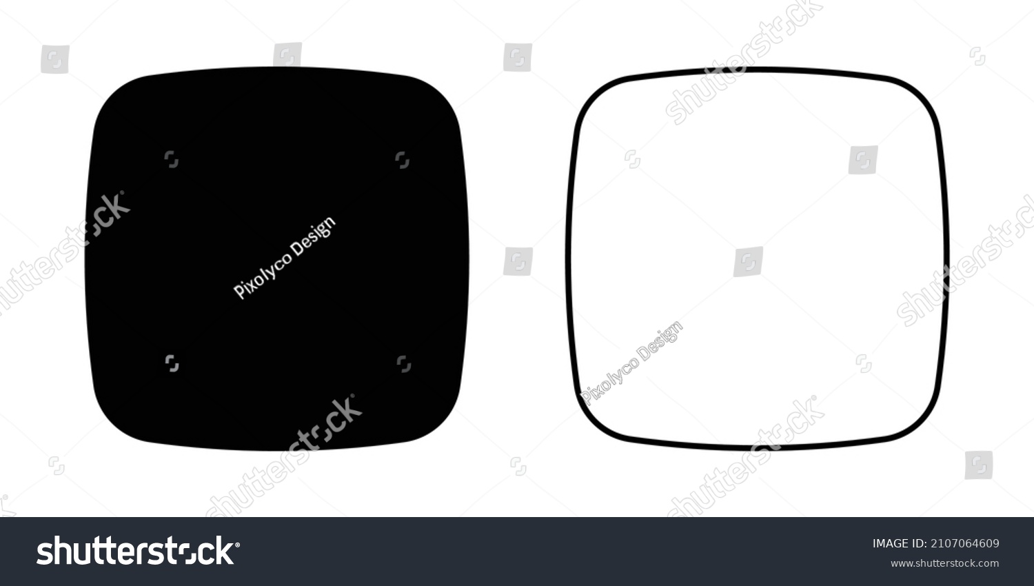 Rounded Rectangle Vector Silhouette Outline Editing Stock Vector ... Rounded Rectangle Vector Silhouette Outline Editing Stock Vector ...