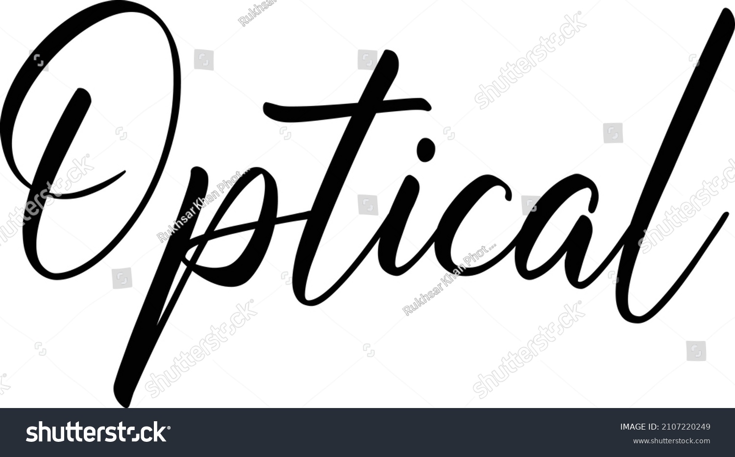 Optical Stylish Cursive Text Alphabetical Idiom Stock Vector (Royalty ...