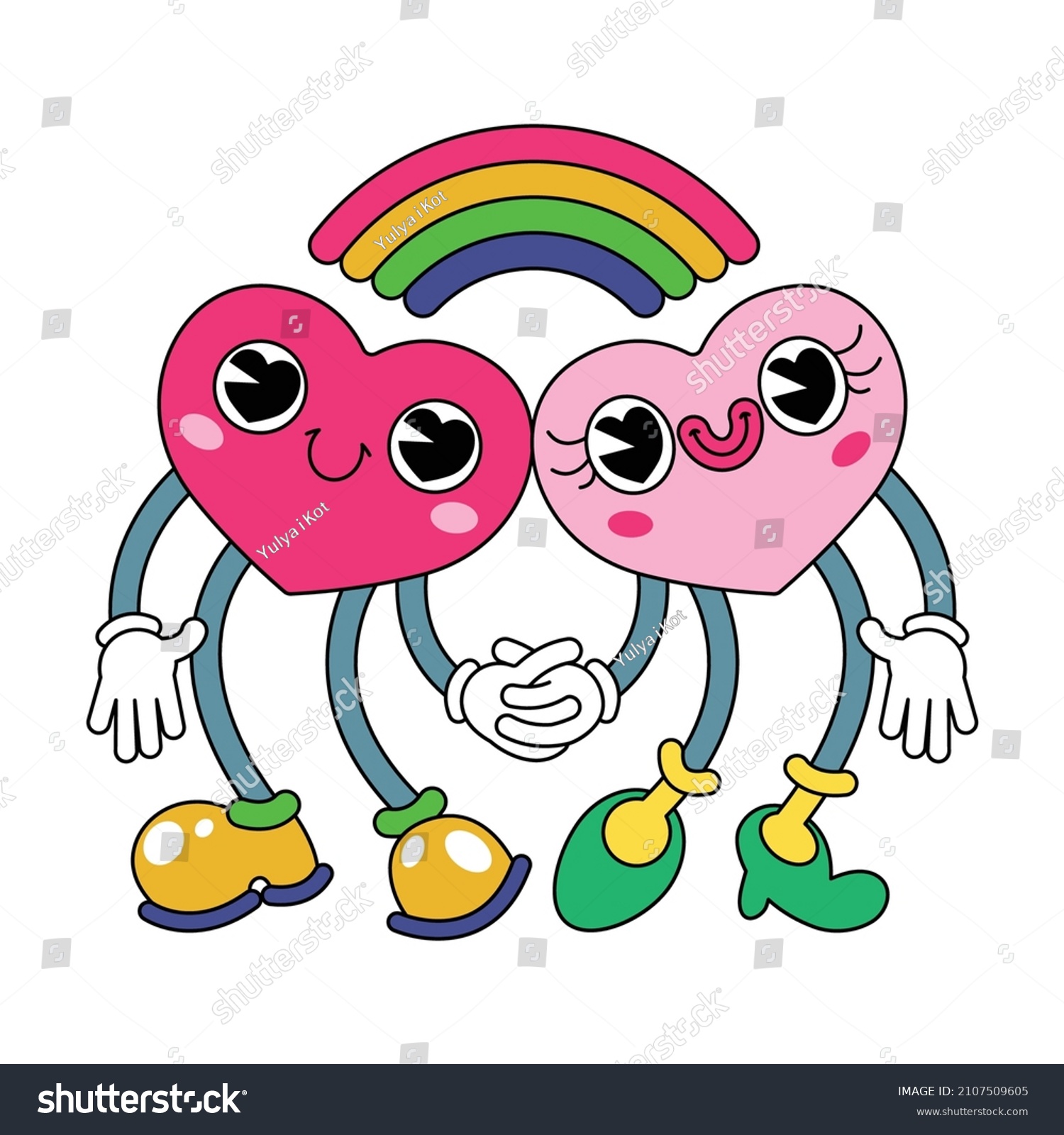 Isolated Image Two Hearts Holding Hands Stock Vector (Royalty Free ... Isolated Image Two Hearts Holding Hands Stock Vector (Royalty Free ...