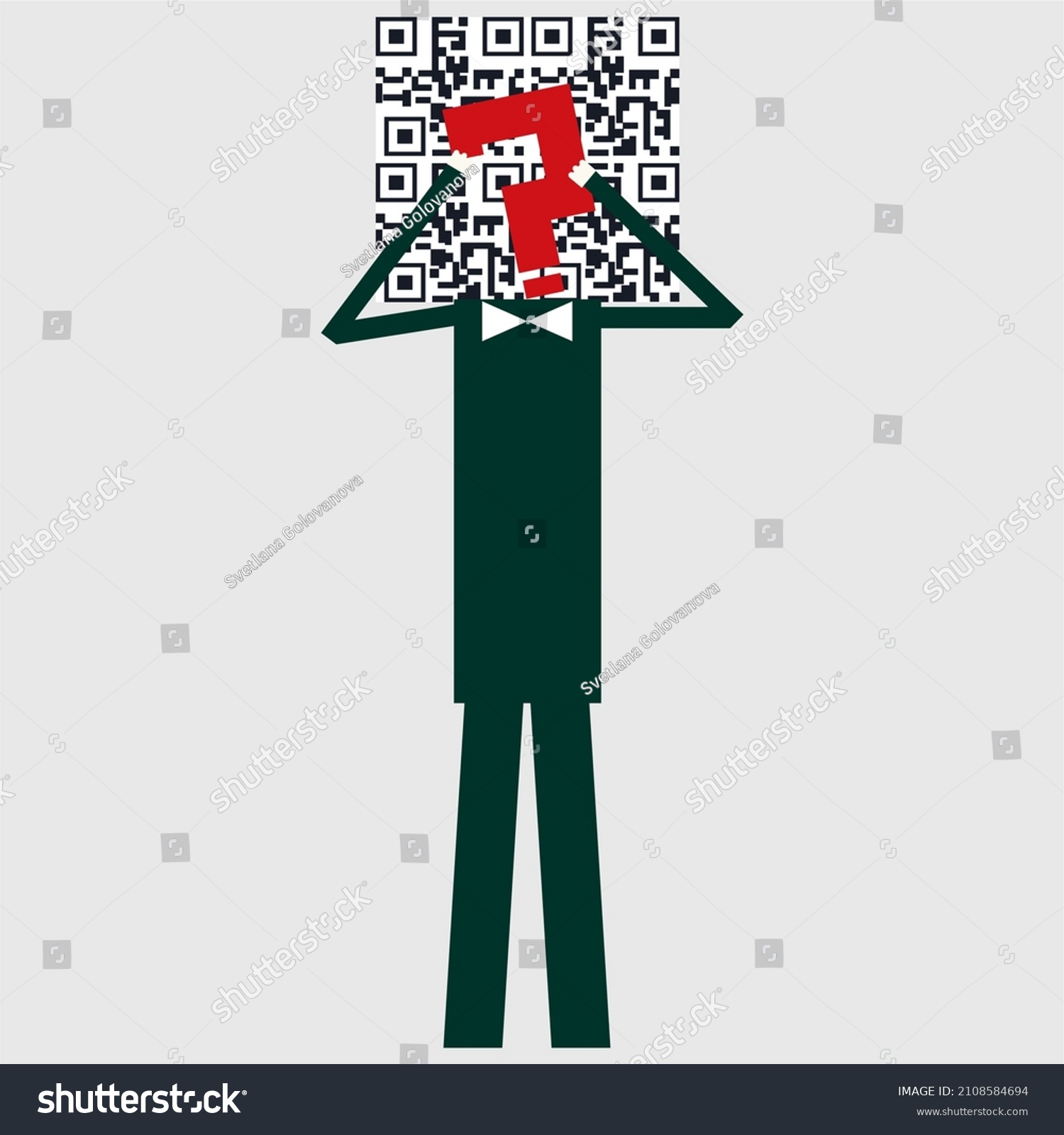 Qrcode Poster Abstract Qr Code Sample Stock Vector Royalty Free